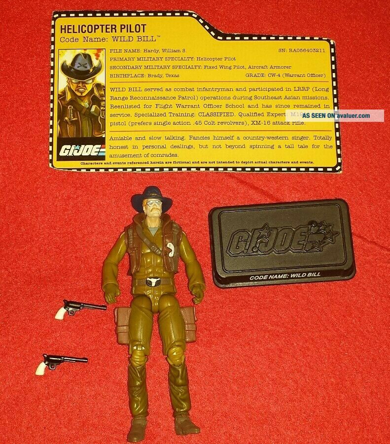 GI JOE 25th Anniversary WILD BILL Helicopter Pilot LOOSE COMPLETE ...