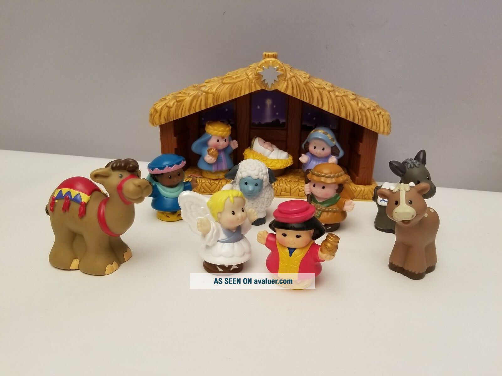 Fisher Price A CHRISTMAS STORY Little People Nativity Manger 12 PIECE ...