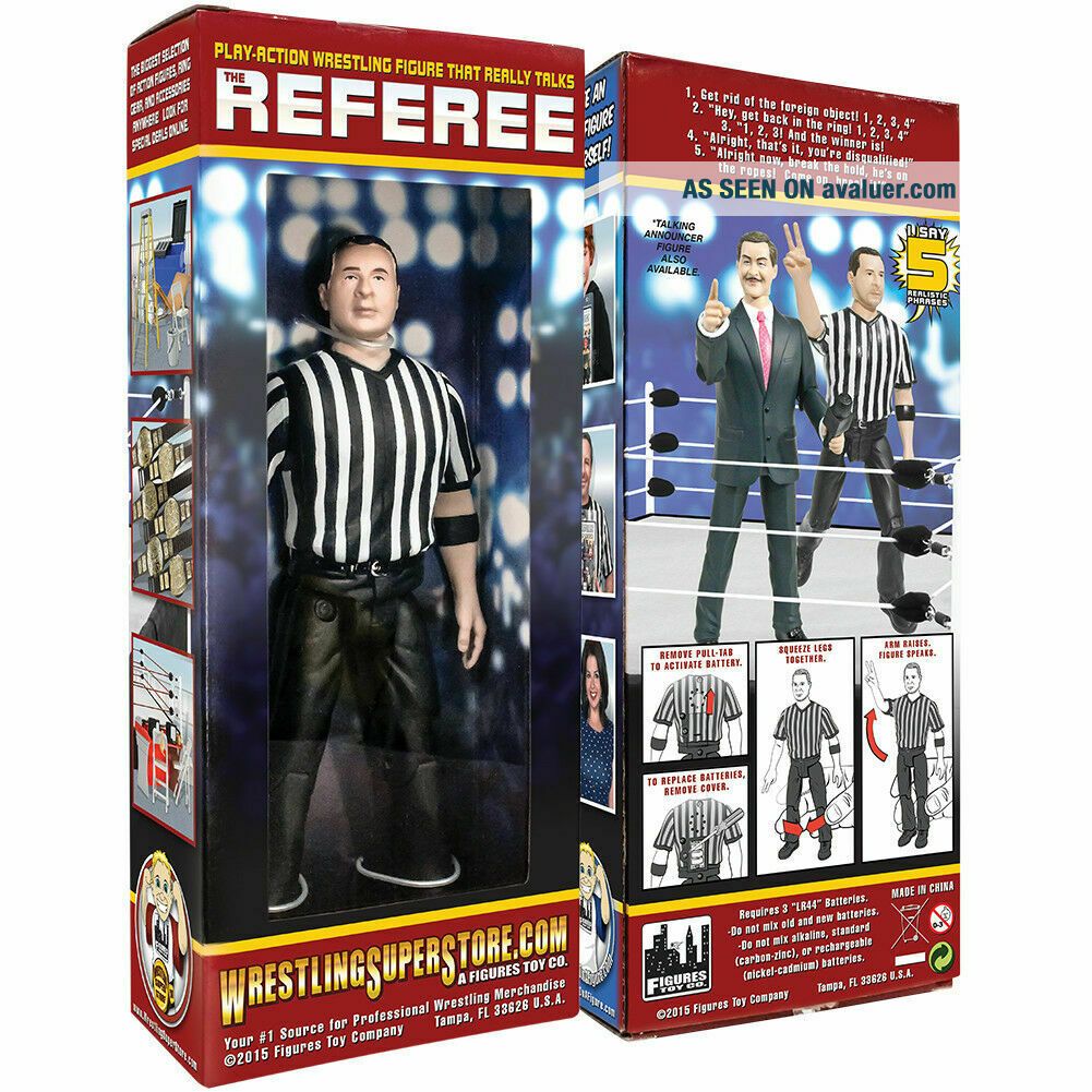 WWE WWF Talking Referee Toy Co For Mattel & Jakks Wrestling Figures WCW ...