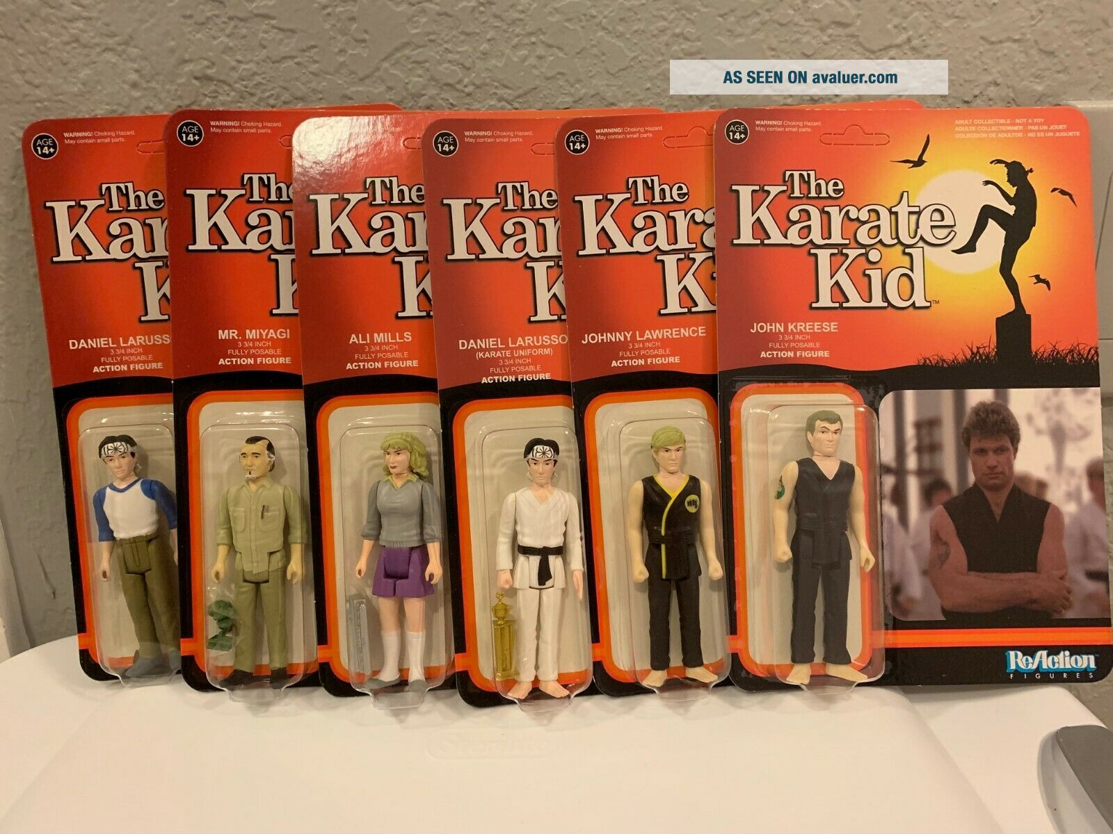 The Karate Kid Daniel Miyagi Johnny 7 Funko ReAction Figures MOC NECA ...