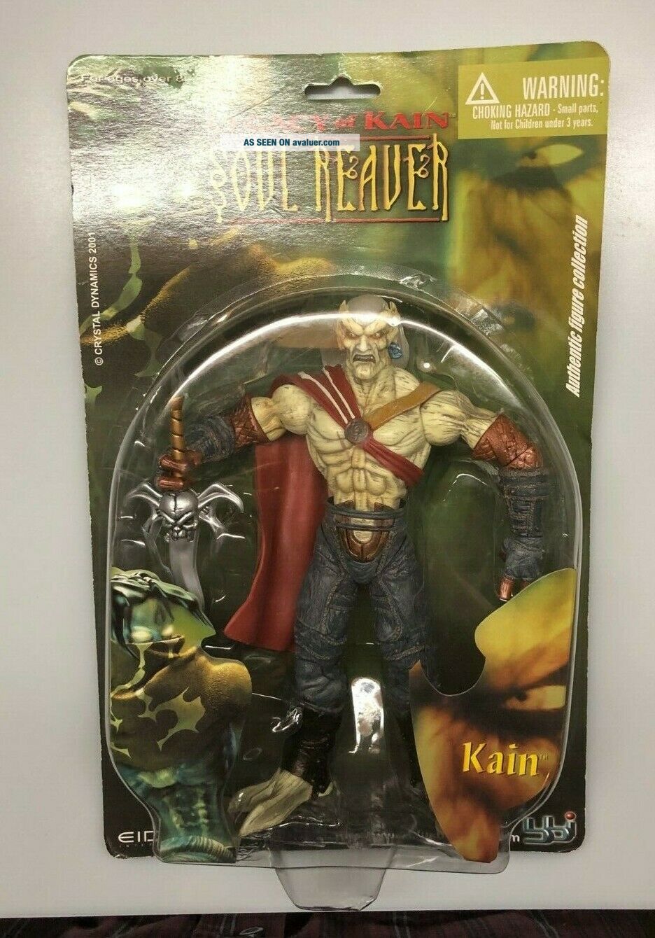 2001 Blue Box Toys Legacy Of Kain Soul Reaver KAIN Figure MOSC RARE ...