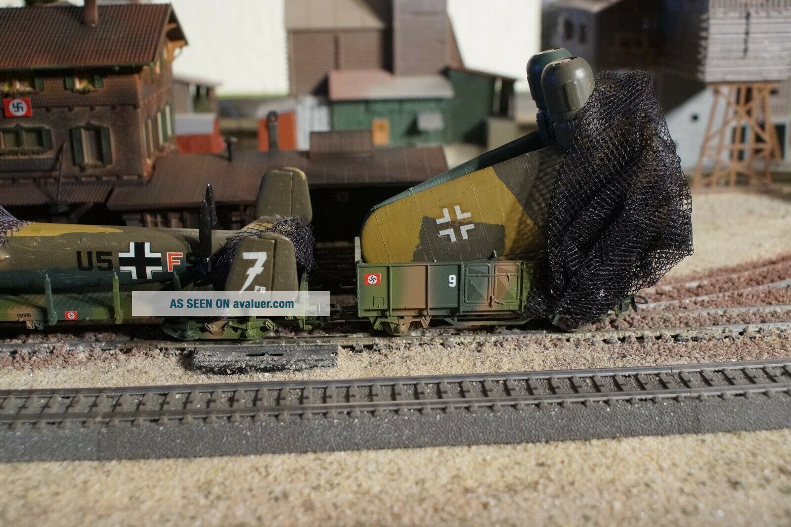 MARKLIN - PIKO, WWII MILITARY WAGONS WITH ONE GERMAN DORNIER, SCALE HO ...