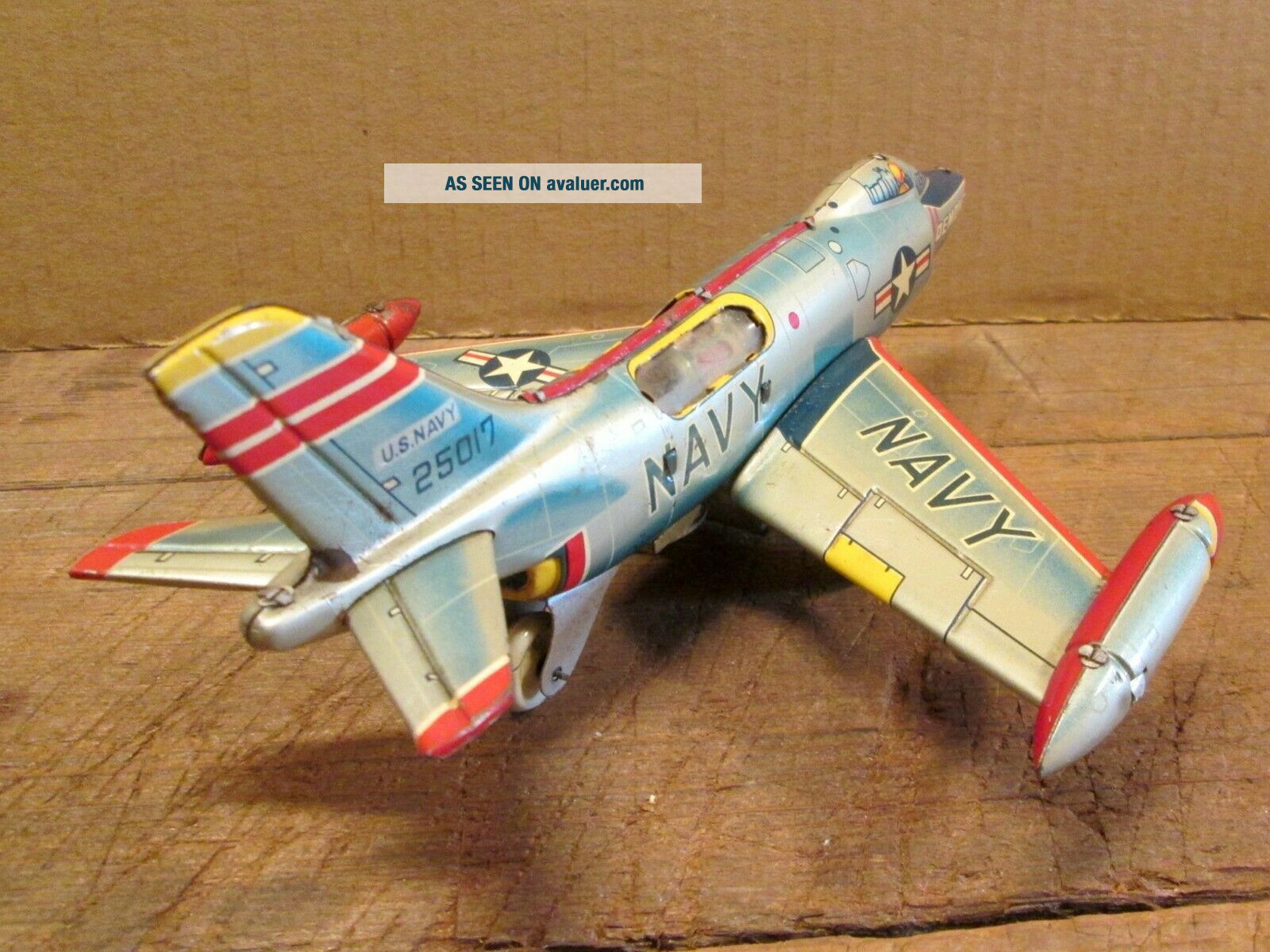 1960s TIN LITHO NAVY FIGHTER JET - McDonnell DEMON, Yonezawa ET Co ...