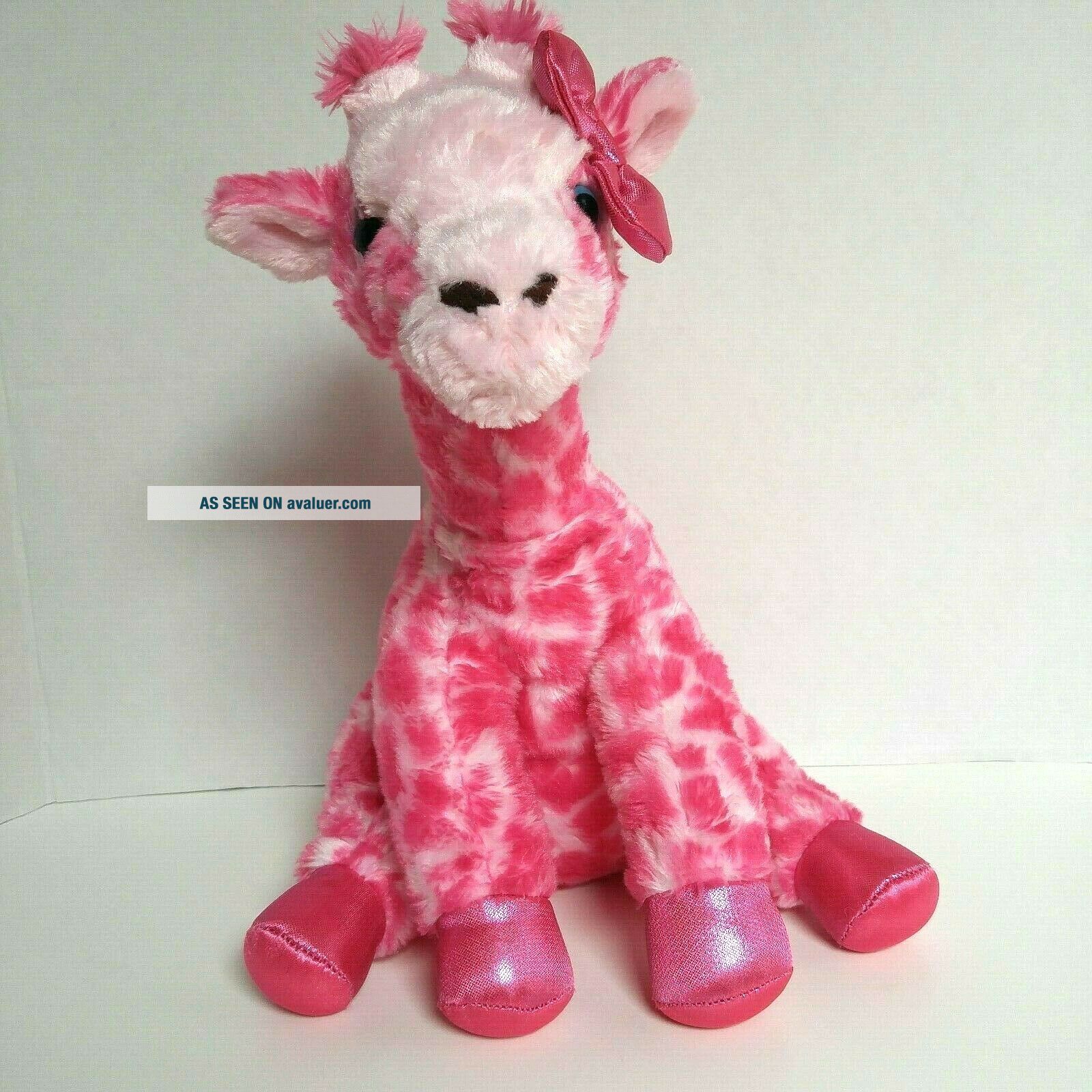 Aurora World Girlz Nation Pink Giraffe With Bow Plush Stuffed Animal ...