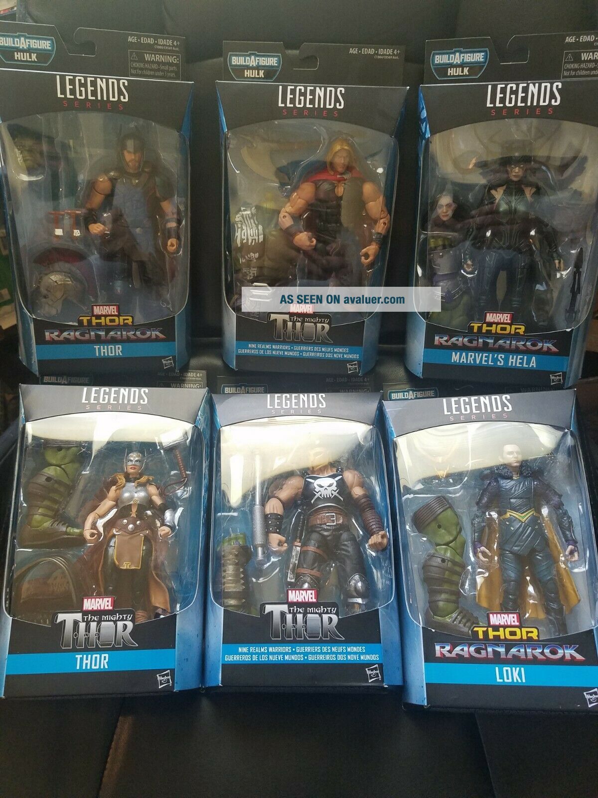 Marvel Legends THOR Ragnarok Wave GLADIATOR HULK BAF Complete Set 6 ...