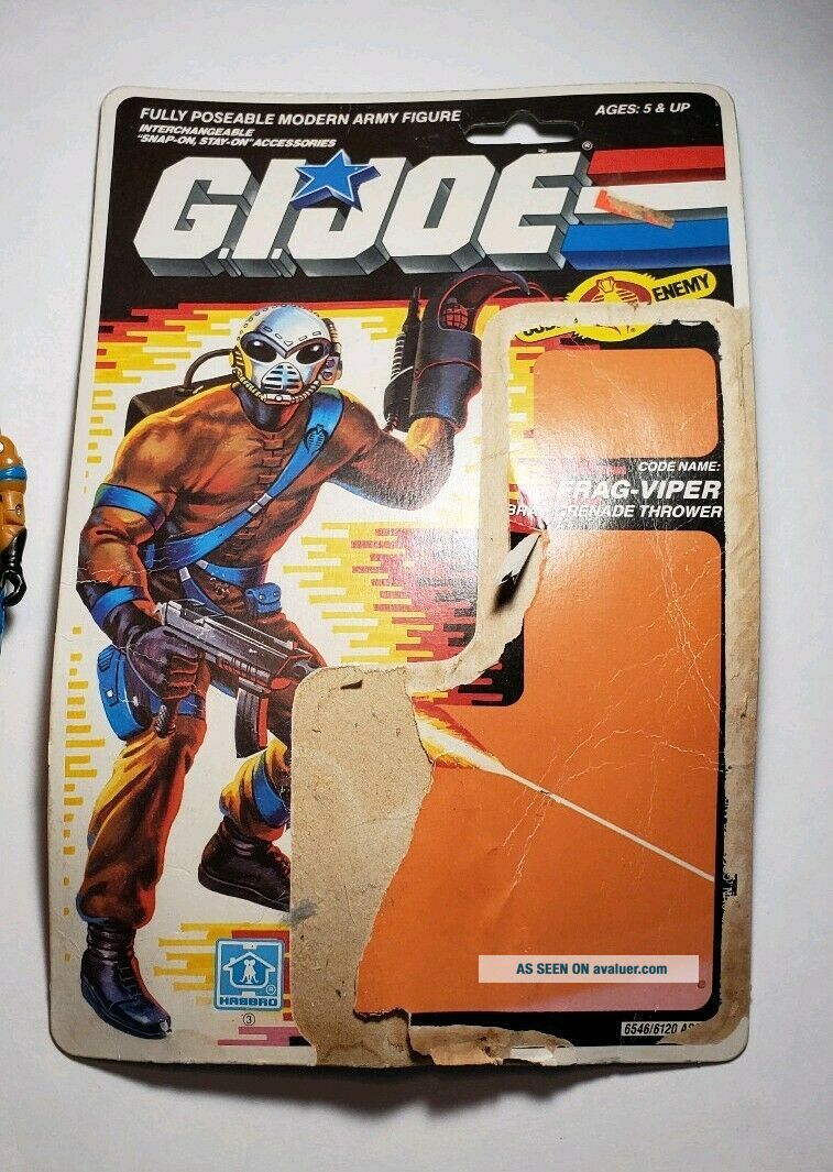1989 GI Joe Frag Viper Nearly Complete Full Uncut File Card | #8990347