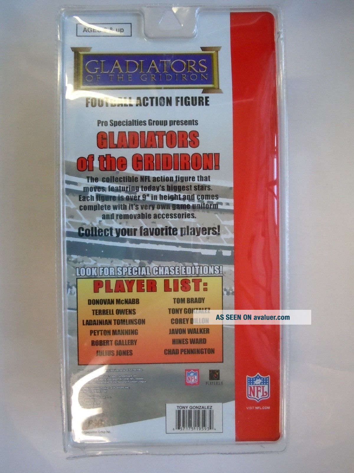 RARE TONY GONZALES KC Chiefs GLADIATORS OF THE GRIDIRON NFL 9 Action ...