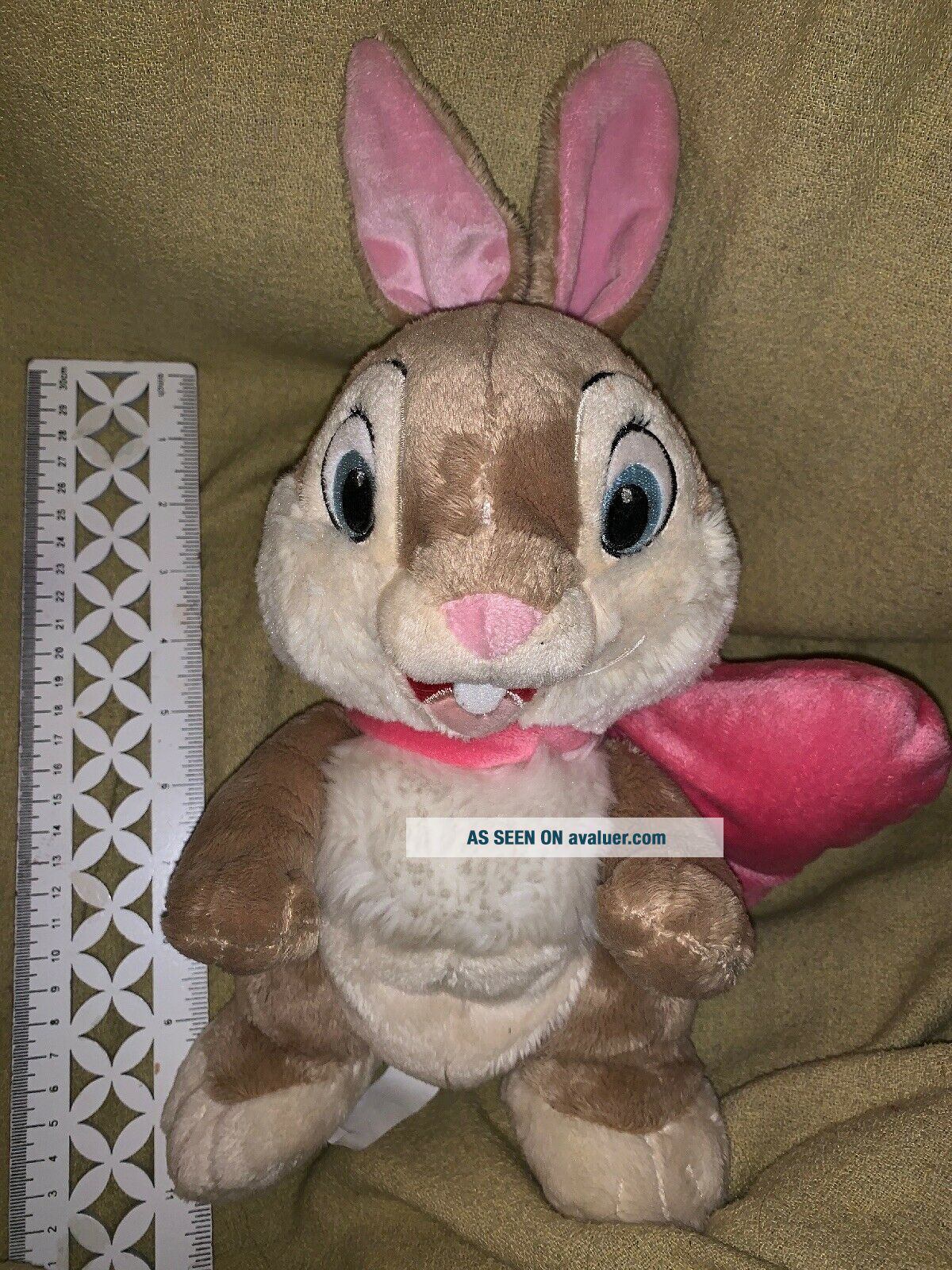 Disney Store Exclusive Bambi Thumper Miss Bunny Rabbit Big Pink Bow ...