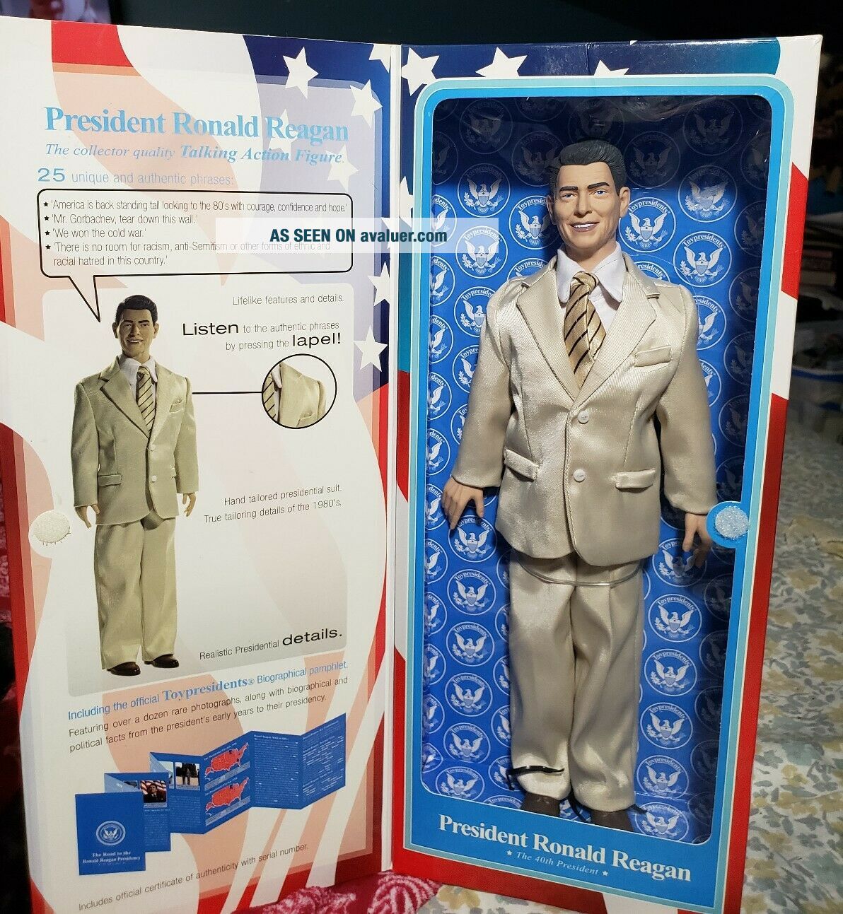 President RONALD REAGAN Talking Action Figure Toy Presidents RARE 25 ...