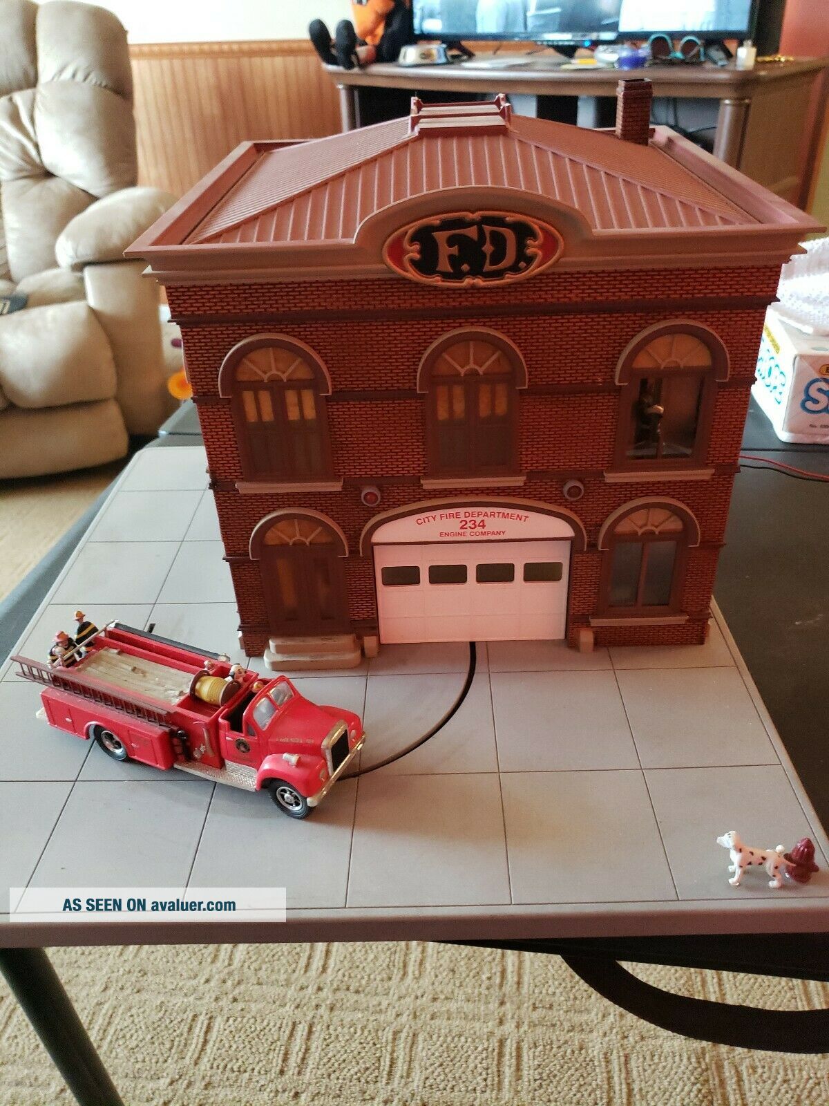 MTH FIREHOUSE O Gauge Train Building City Fire Department 234 Engine ...