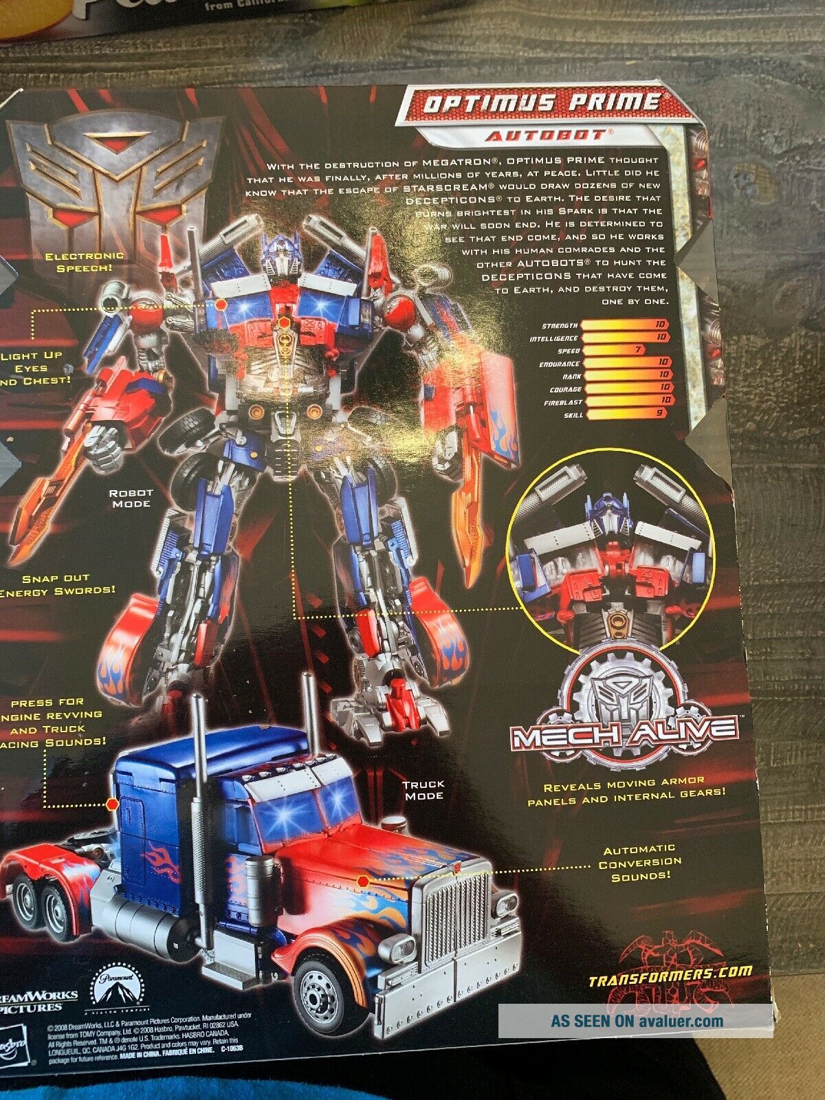 Transformers Optimus Prime Leader Class Autobot Revenge Of The Fallen ...