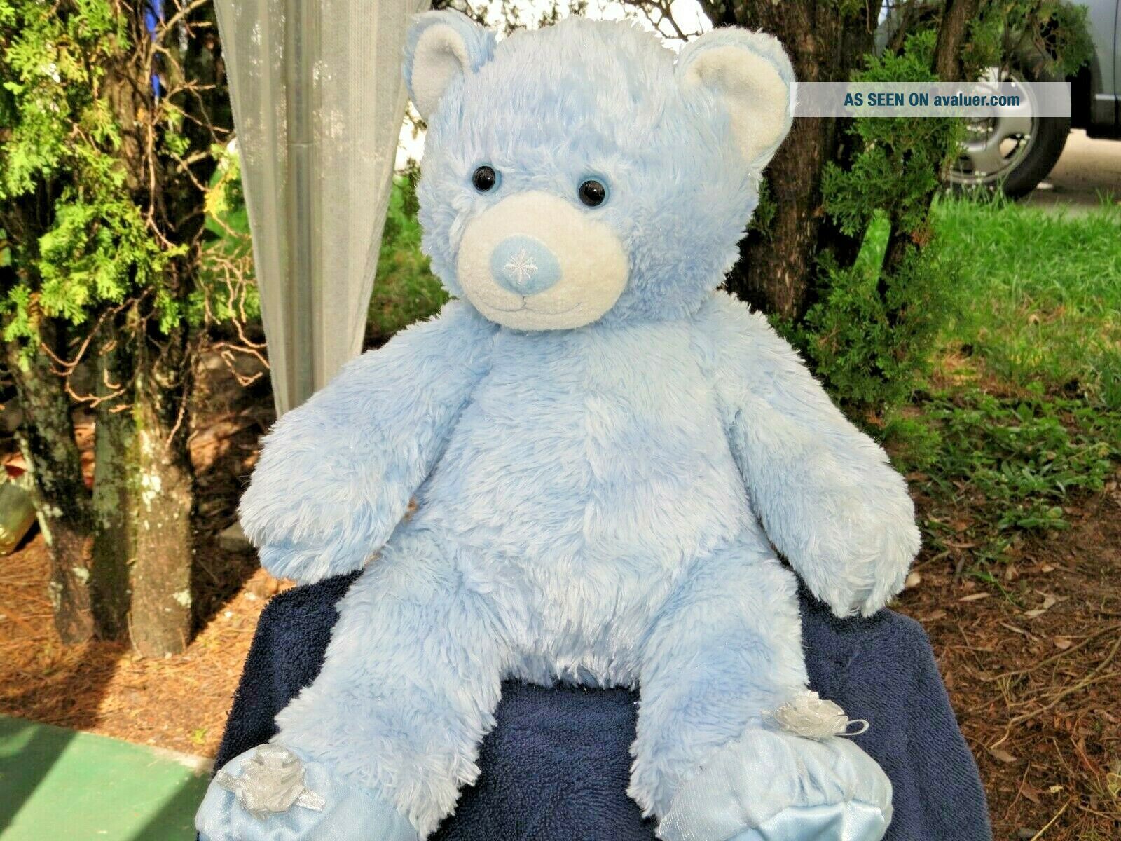 Build A Bear Workshop 16 " Blue Snowflake Teddy Soft Plush Stuffed ...