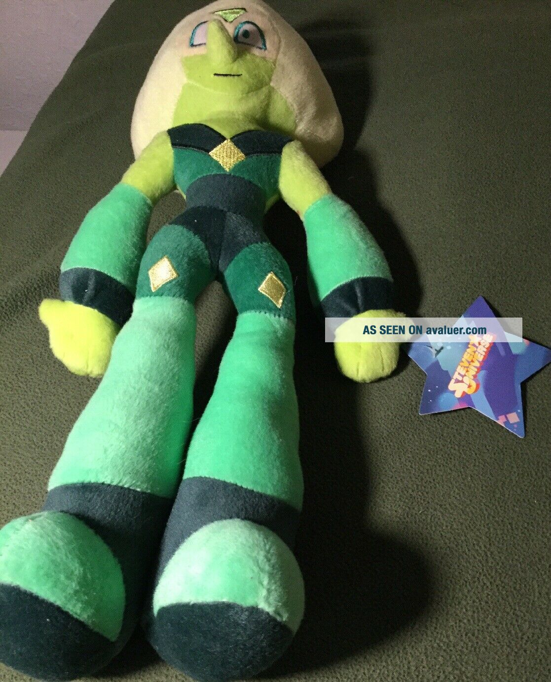 LARGE 16 CARTOON NETWORK STEVEN UNIVERSE PERIDOT GREEN PLUSH | #9068073