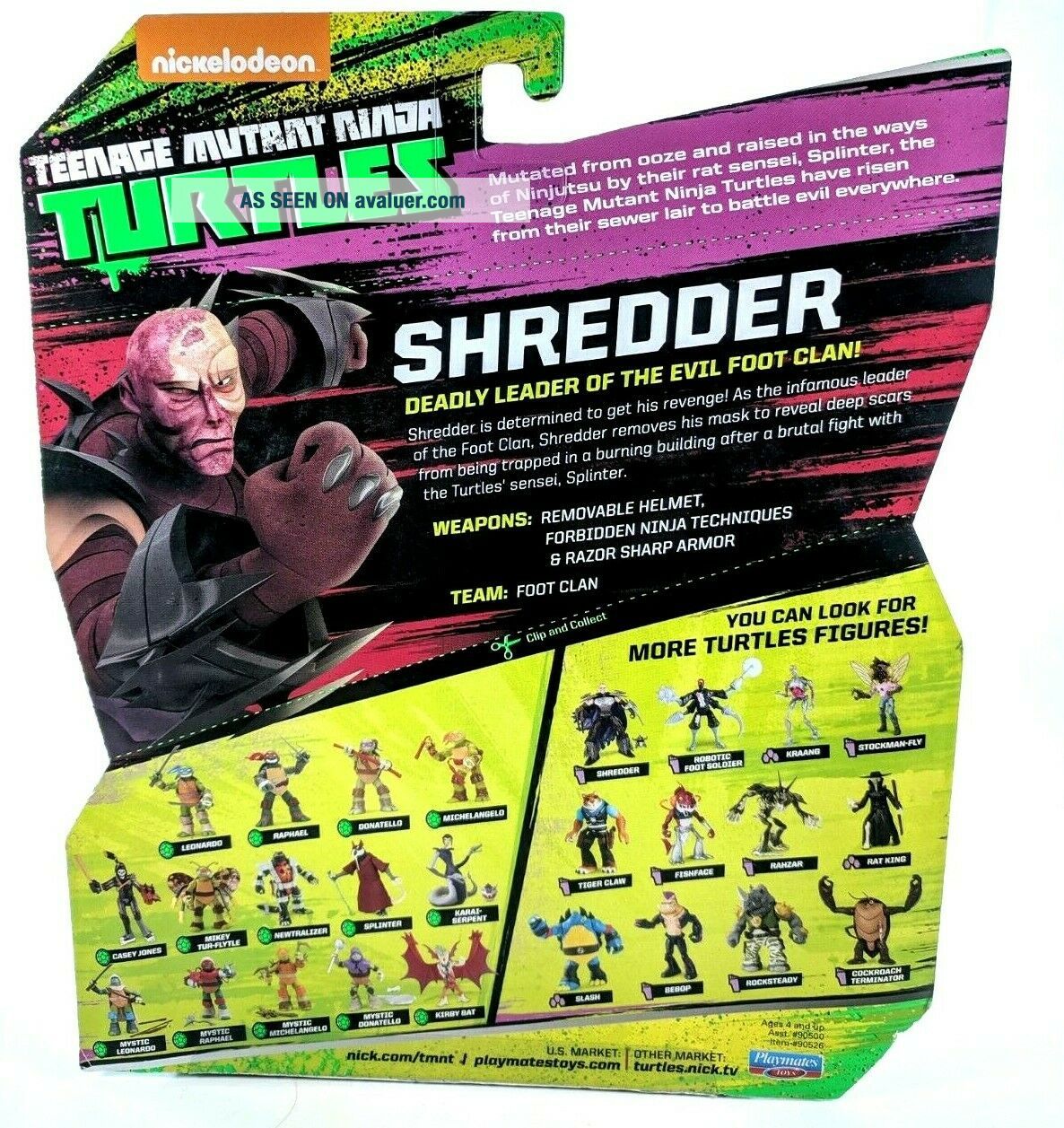 Teenage Mutant Ninja Turtles - Shredder Scar - Figure TMNT Nickelodeon ...