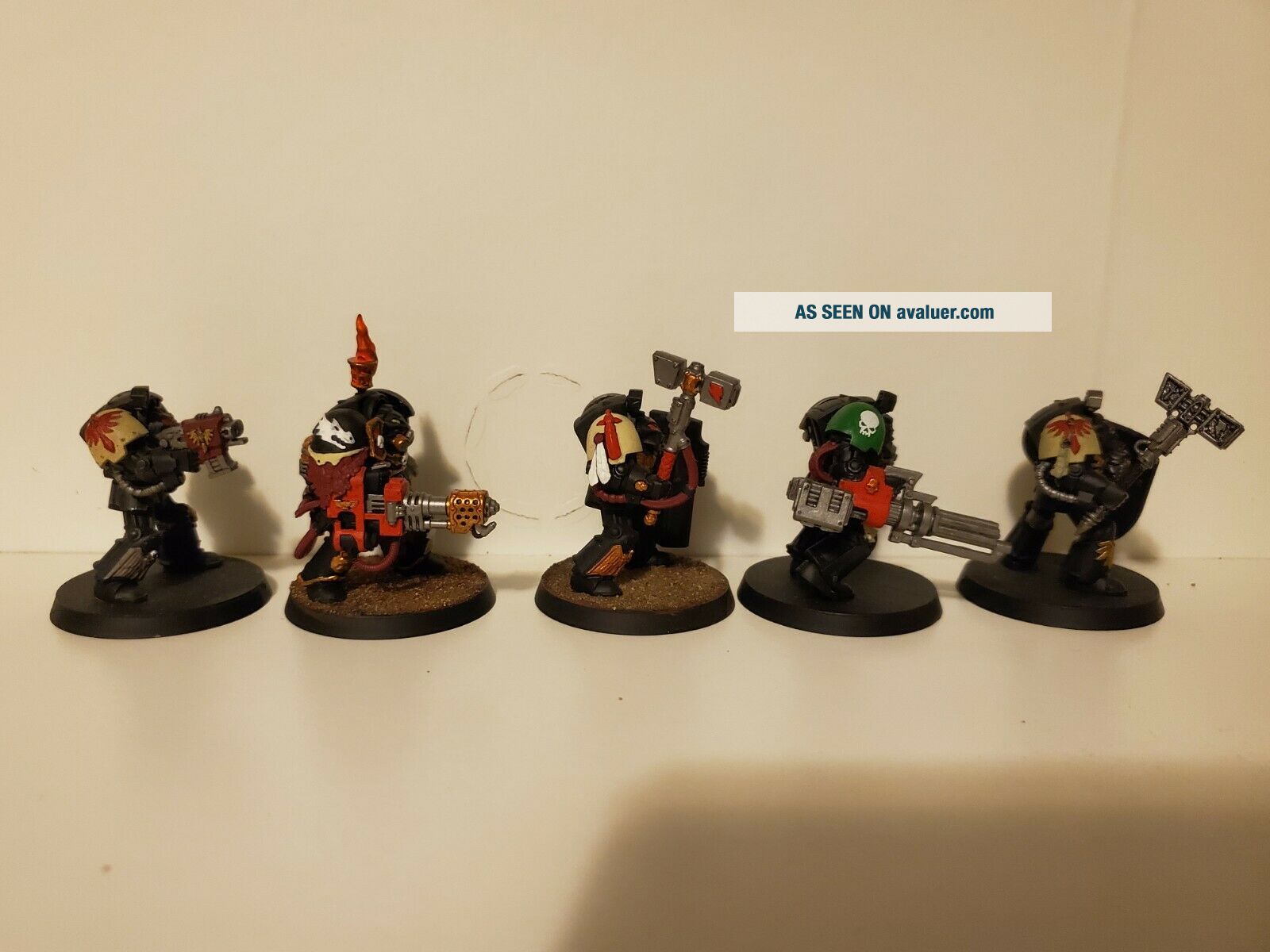 Warhammer 40k Space Marines DeathWatch Terminator Squad Painted X5 ...