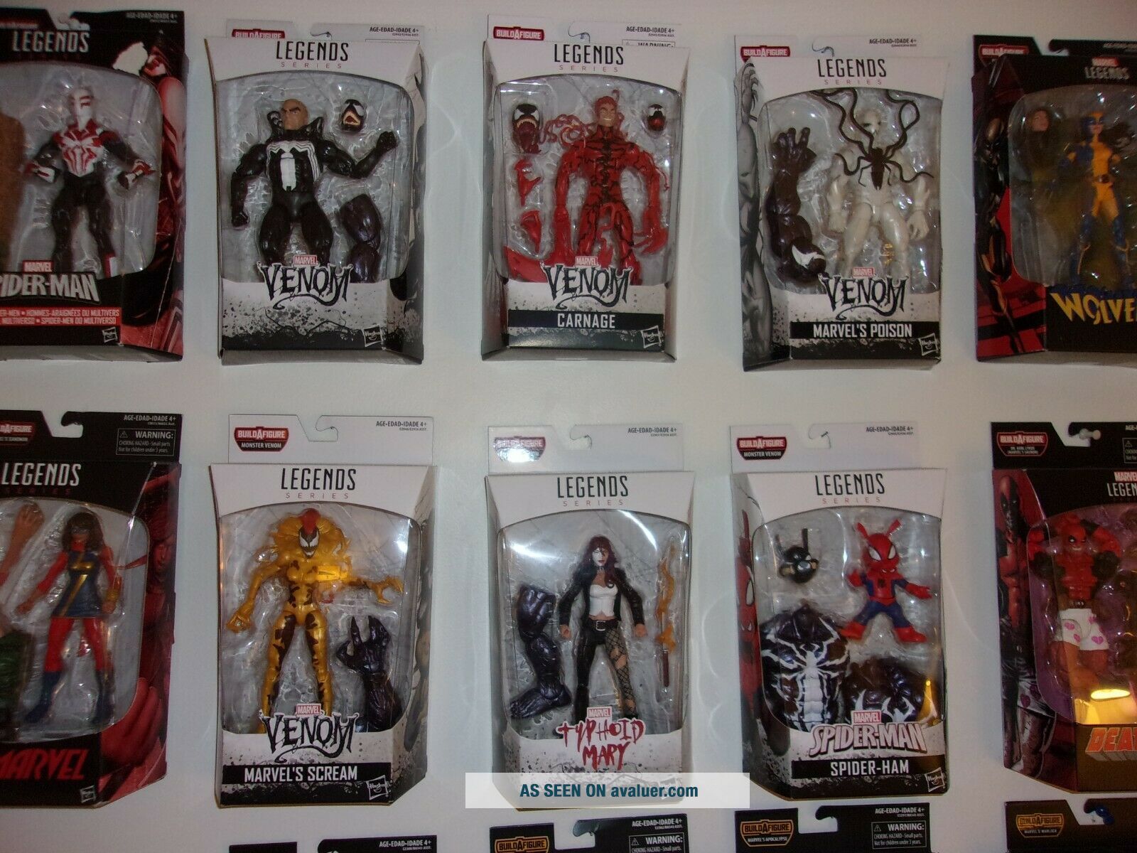 MARVEL LEGENDS MONSTER VENOM BAF COMPLETE SET OF 6 CARNAGE SPIDER HAM ...