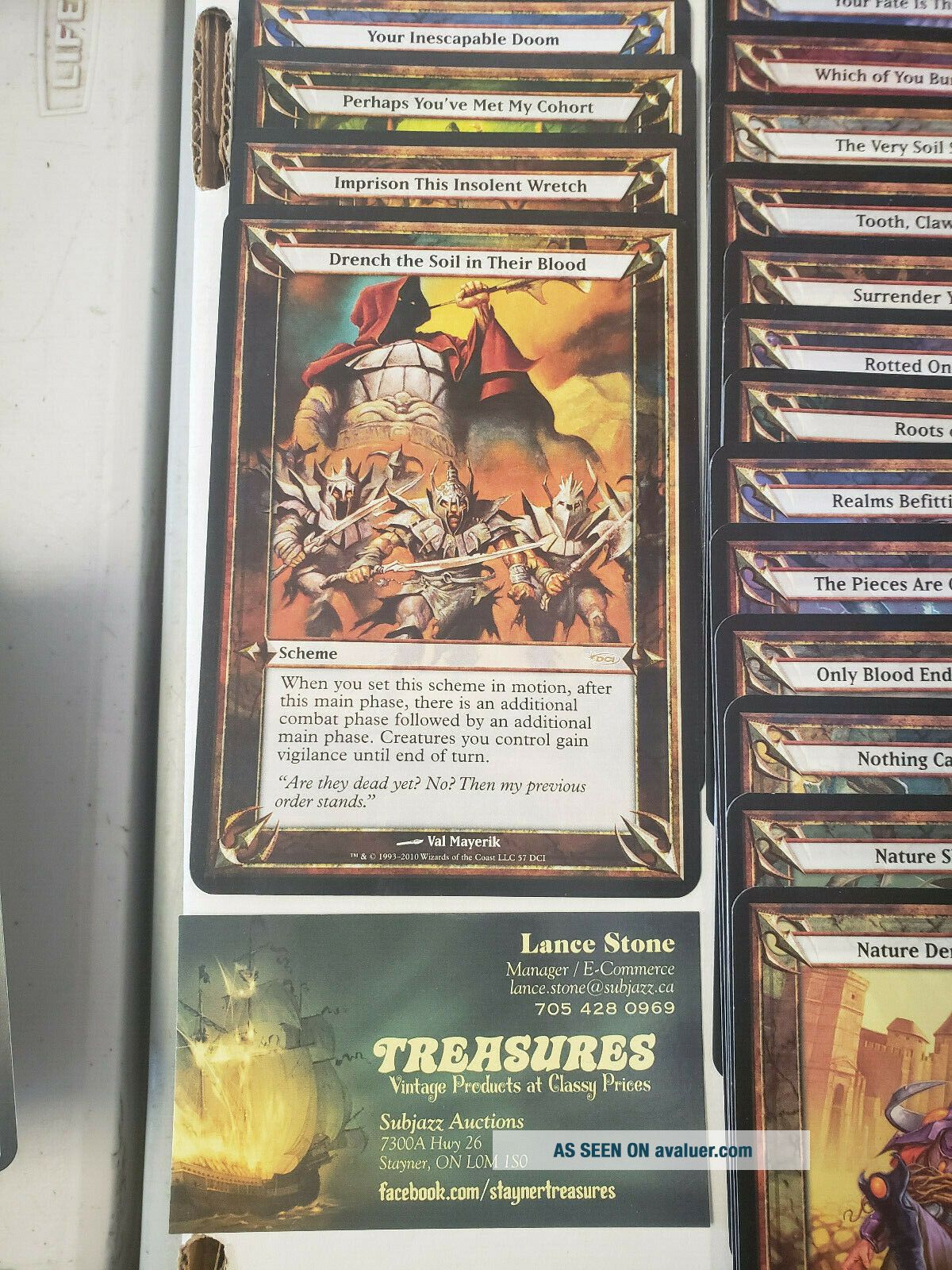 MTG Archenemy Complete Set Of 45 Scheme Cards With 4 Different Promos ...