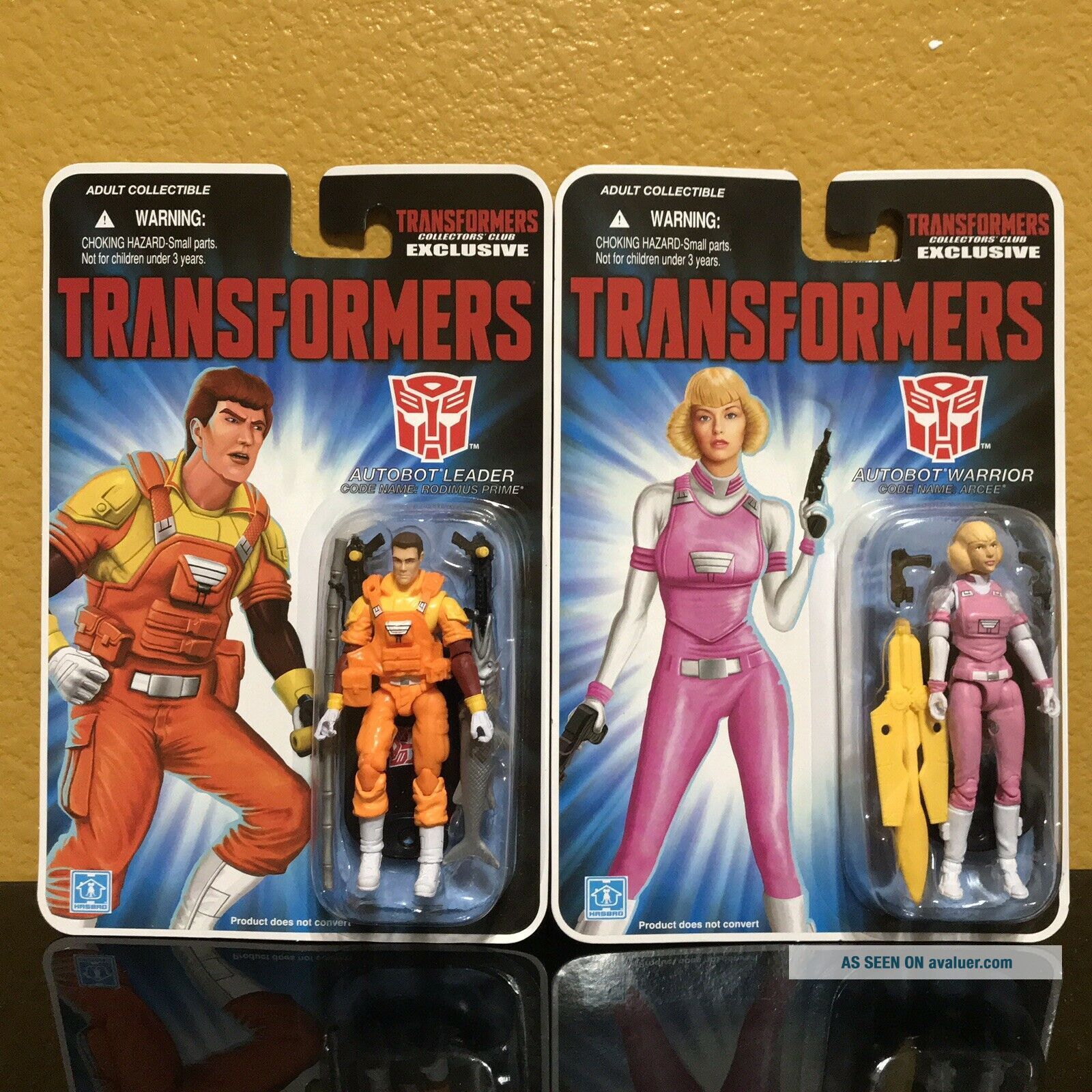 RODIMUS PRIME & ARCEE Only Human Transformers GI Joe Collectors Club ...