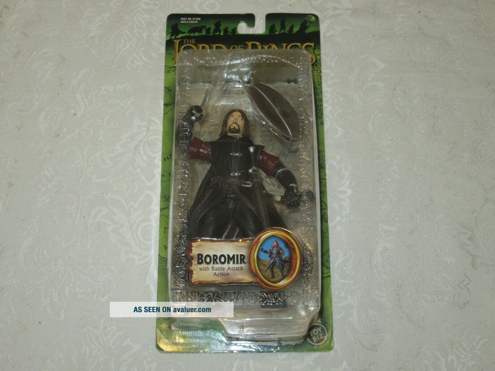 Toy Biz Lord Of The Rings Fellowship Ring LOTR Boromir Battle Attack ...