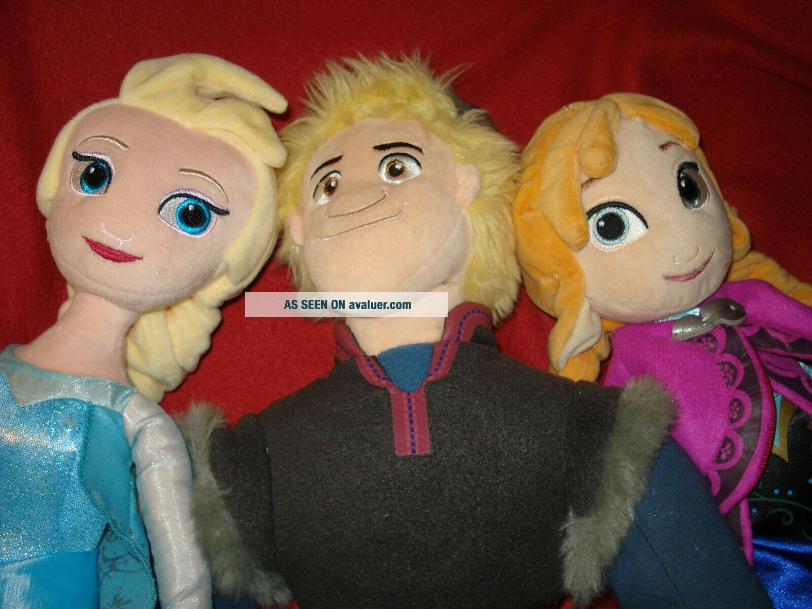 Disney Store Frozen Elsa, Anna & Kristoff - Plush Stuffed Soft Dolls ...