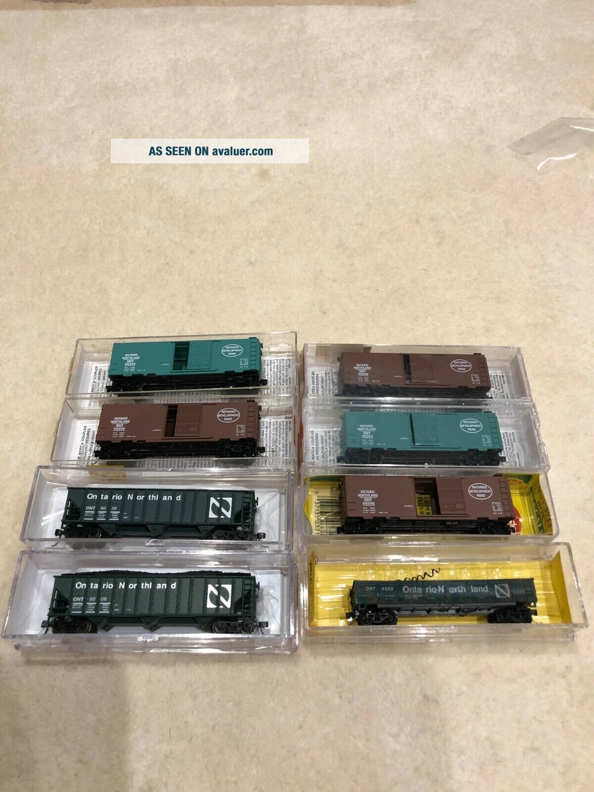 N Scale Micro Trains, Atlas Ontario Northland Various Freight. One ...