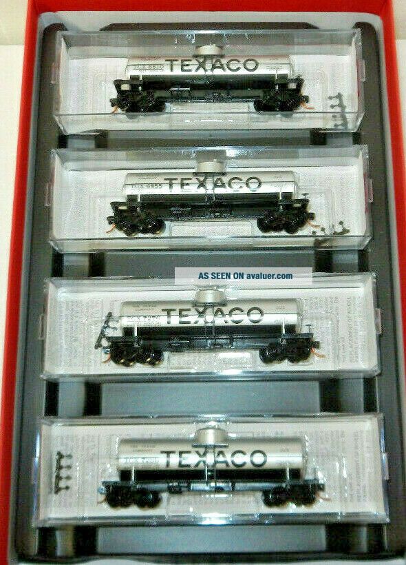 4 X MicroTrains N Scale Texaco 39 ' Single Dome Tankcars | #9090483
