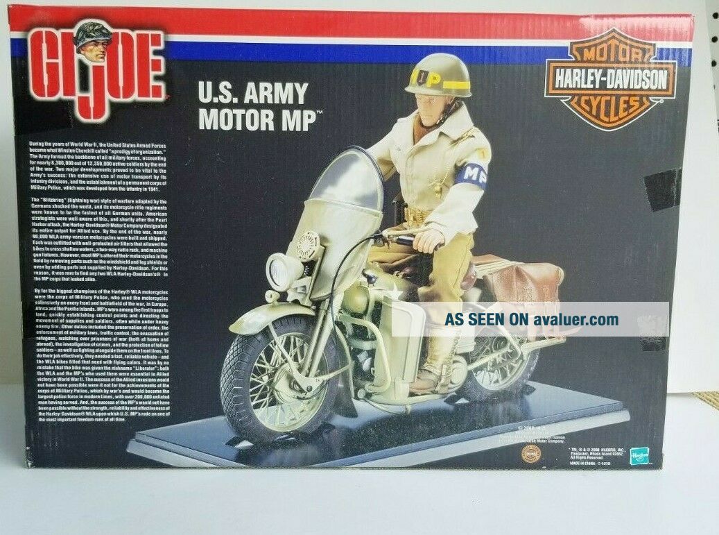 GI Joe U. S. Army Motor MP Harley Davidson Motor Cycles 12 " No. 2 In ...