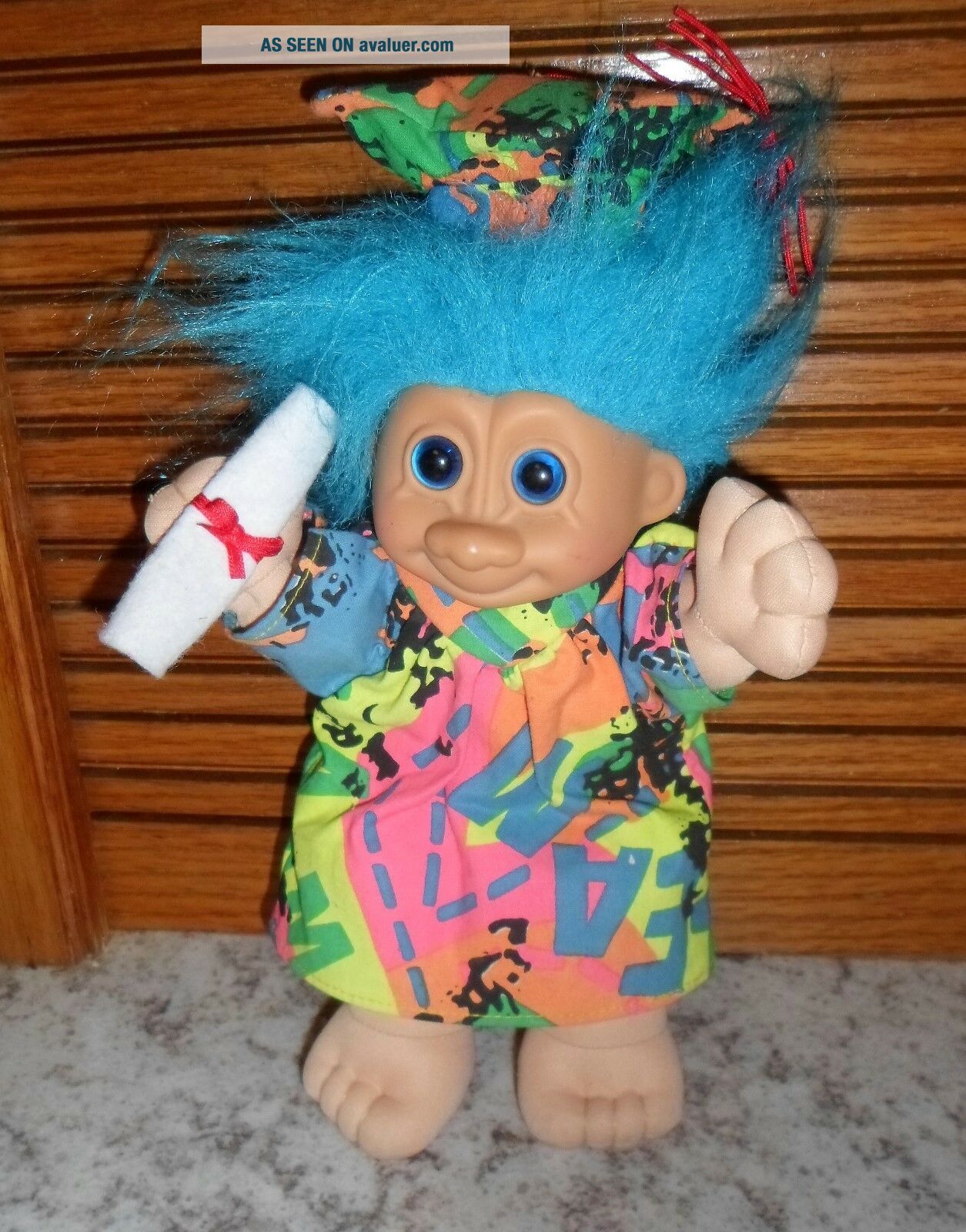 Psychedelic Graduation Troll Doll 11 " Plush Soft Toy Stuffed Animal ...