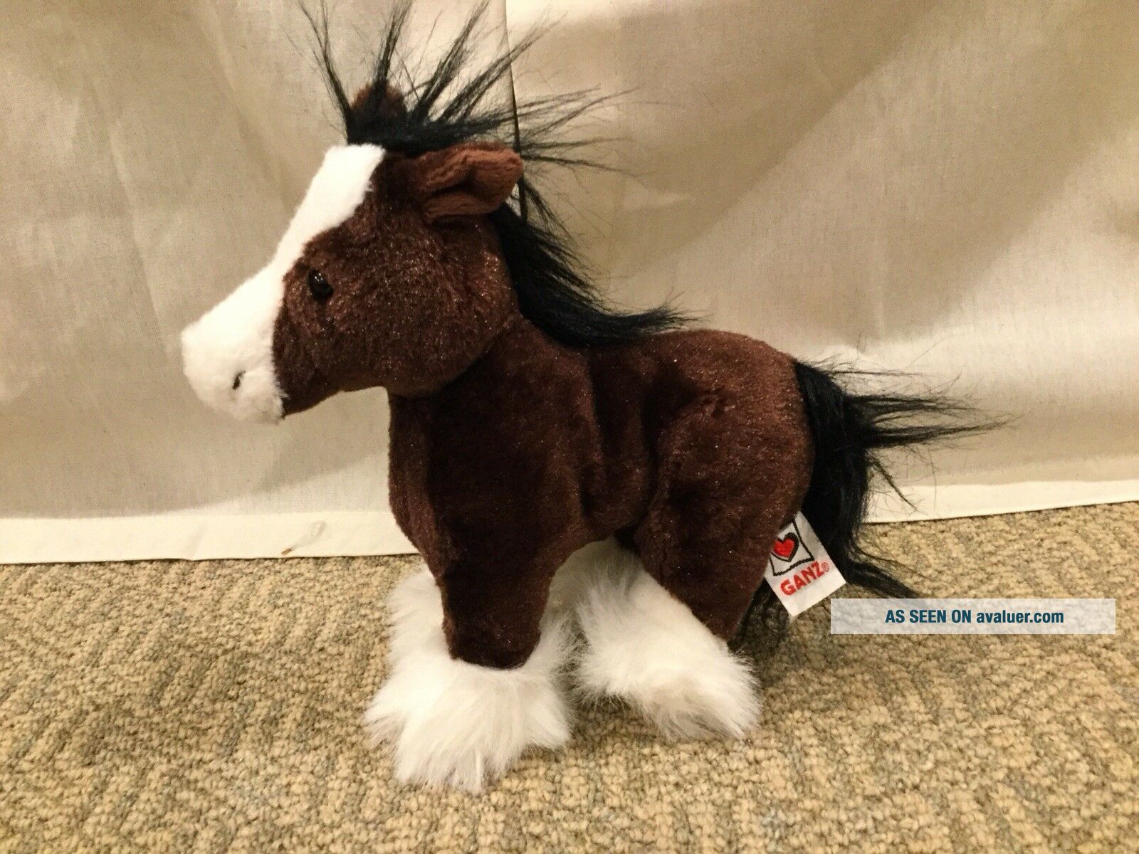 Webkinz Clydesdale Horse - Great - No Code - Pony - Just Plush | #9136304