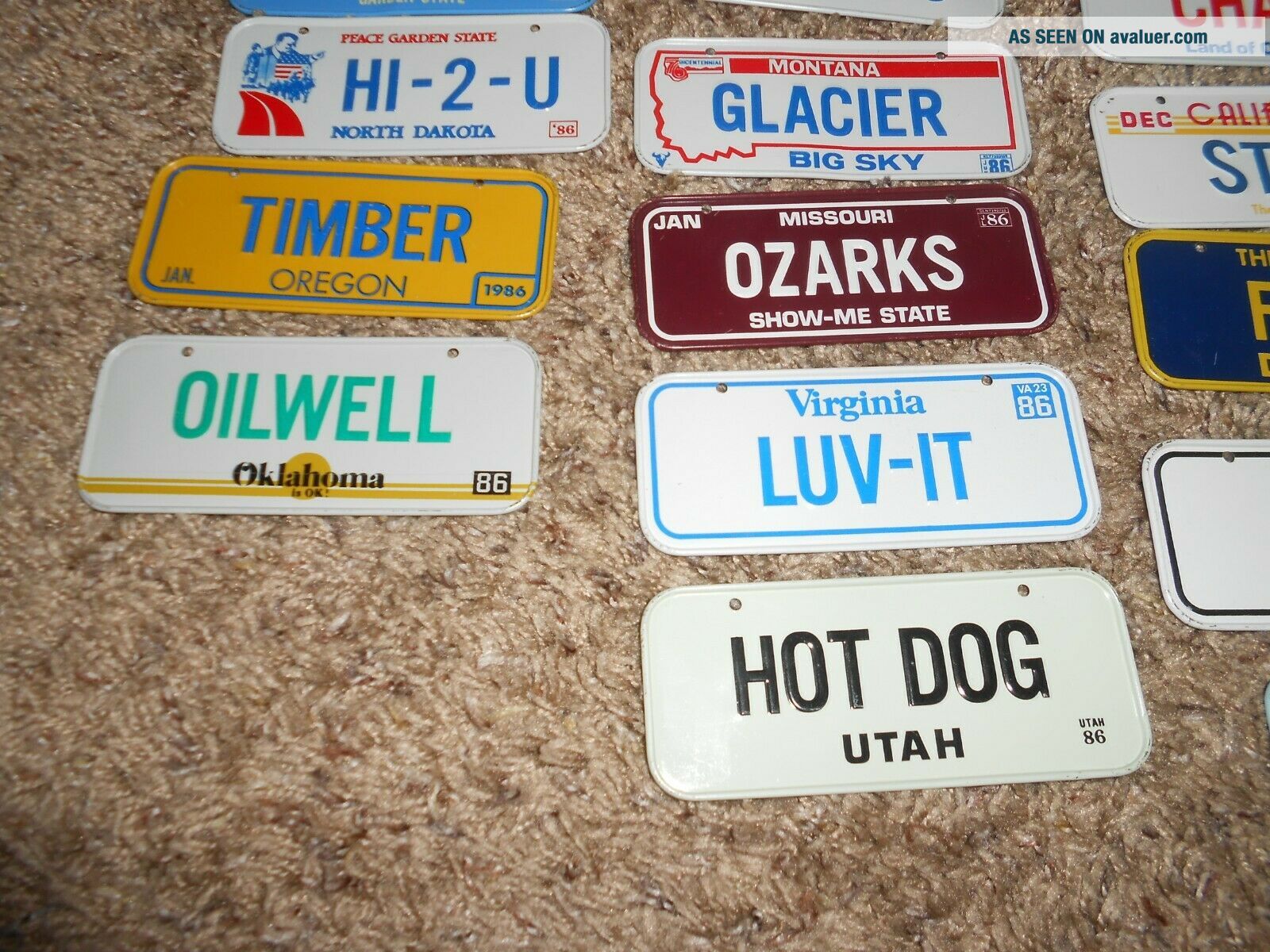 1986 Full Set Of 50 States Bicycle License Plates Cereal Box Premiums ...