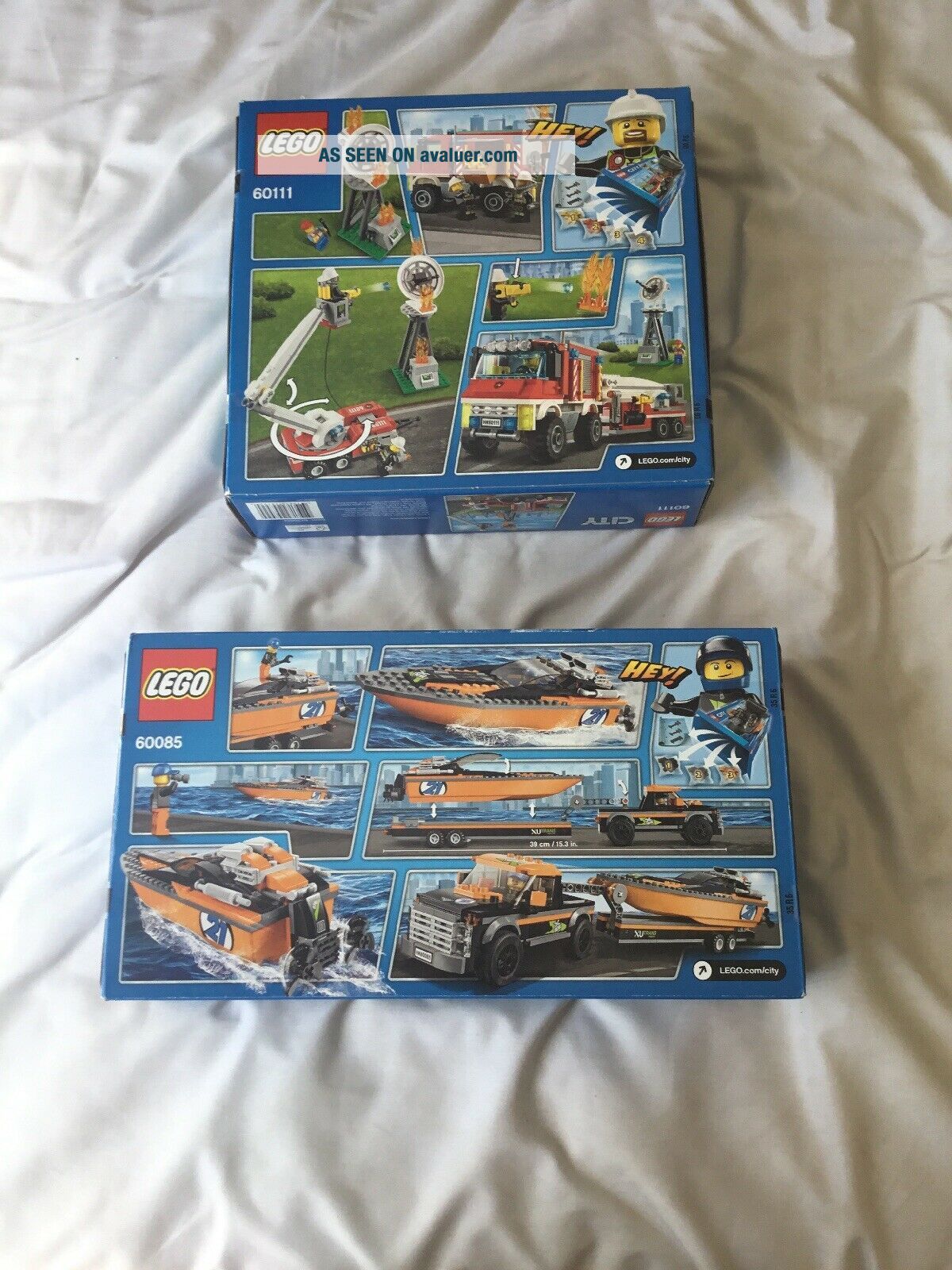 Lego 4x4 With Power Boat And A Lego Fire Utility Truck | #9165054