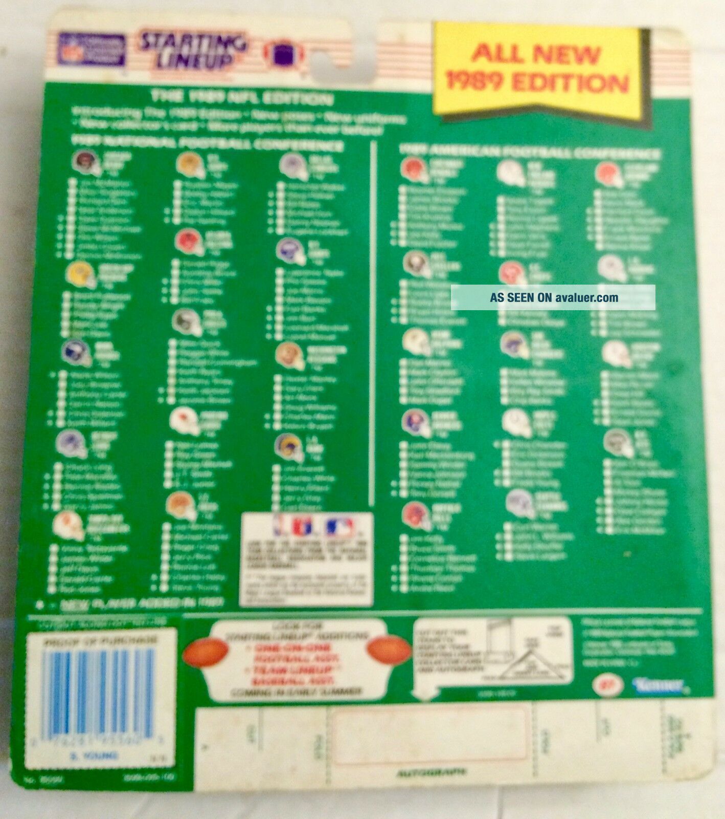 1989 NFL Starting Lineup STEVE YOUNG San Francisco 49ERS (RARE) Shipped ...