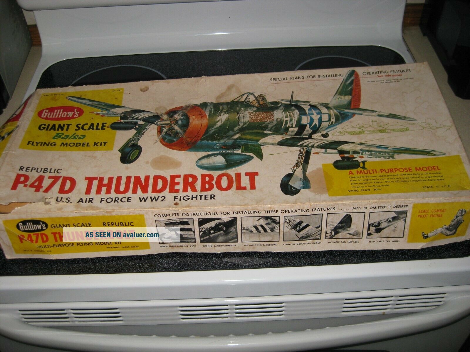 Guillow’s Giant Scale P - 47D Thunderbolt Balsa Wood Flying Airplane ...