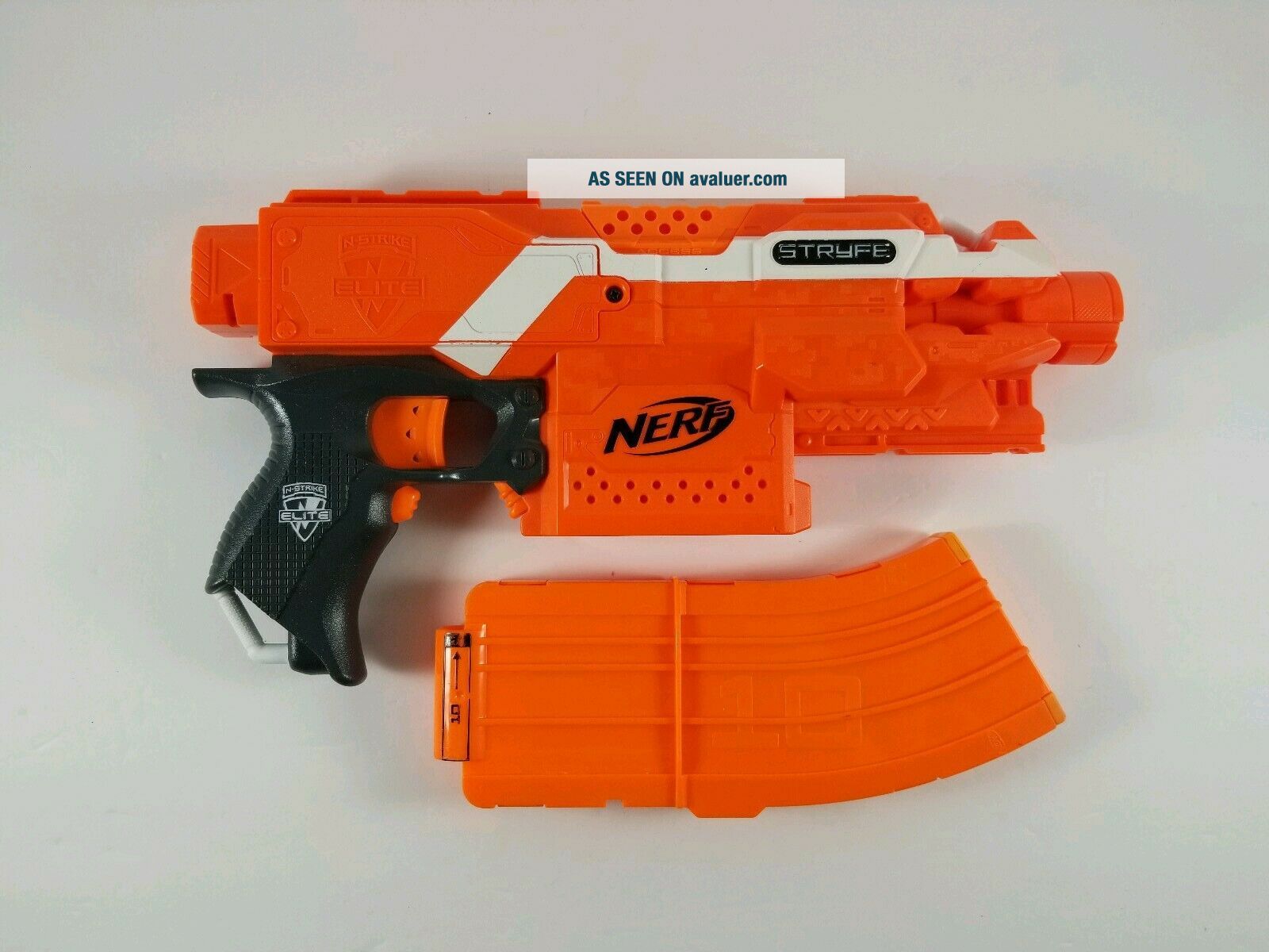 Nerf N - Strike Elite Orange Stryfe Motorized Blaster W/ 10 Dart Round ...