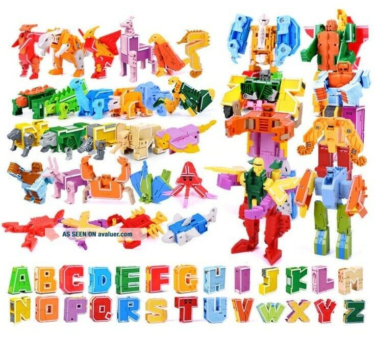26 English Letters Transformer Alphabet Animal Educational Building ...
