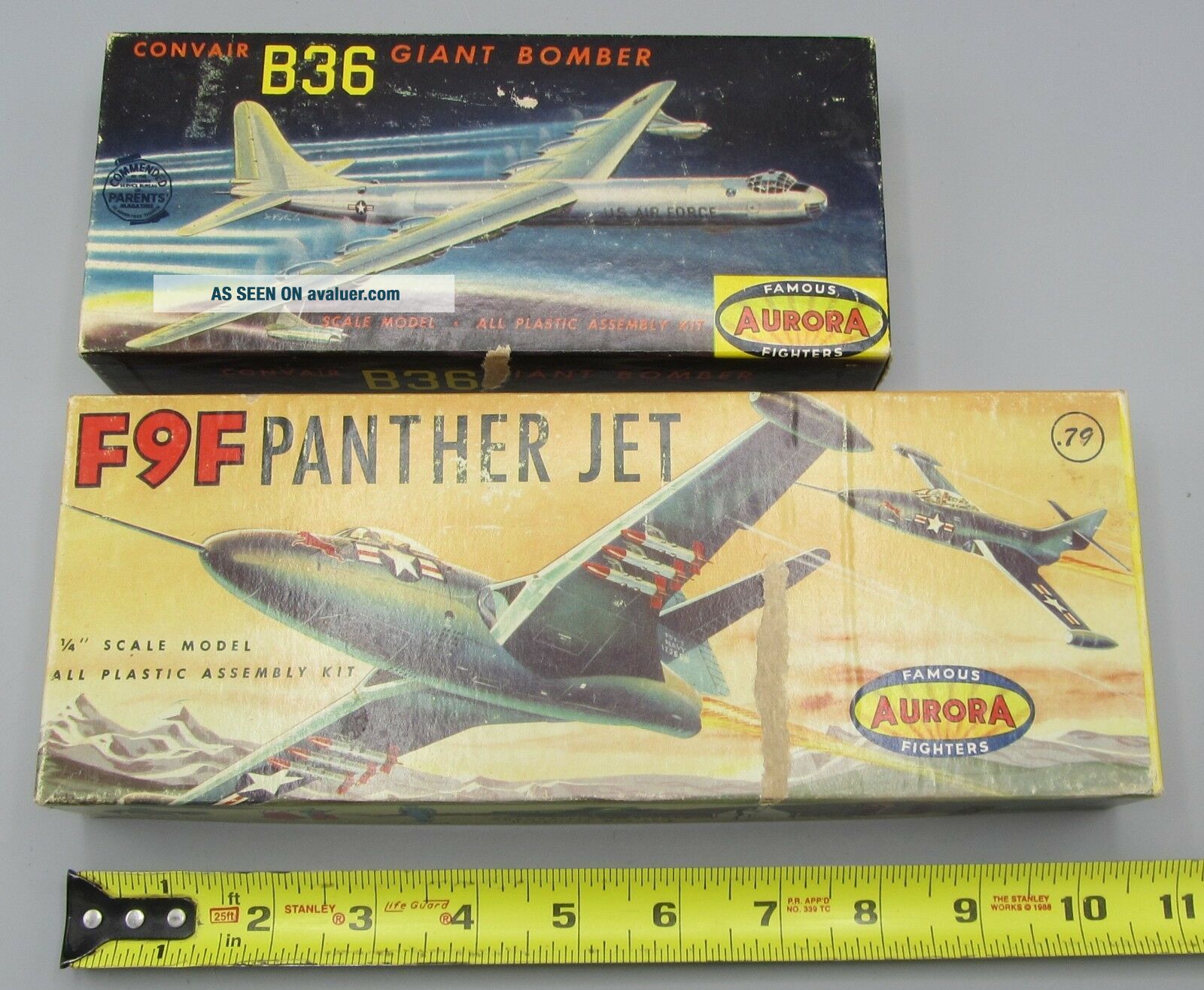 Aurora Famous Fighters F9F Panther Jet & Convair B36 Giant Bomber ...