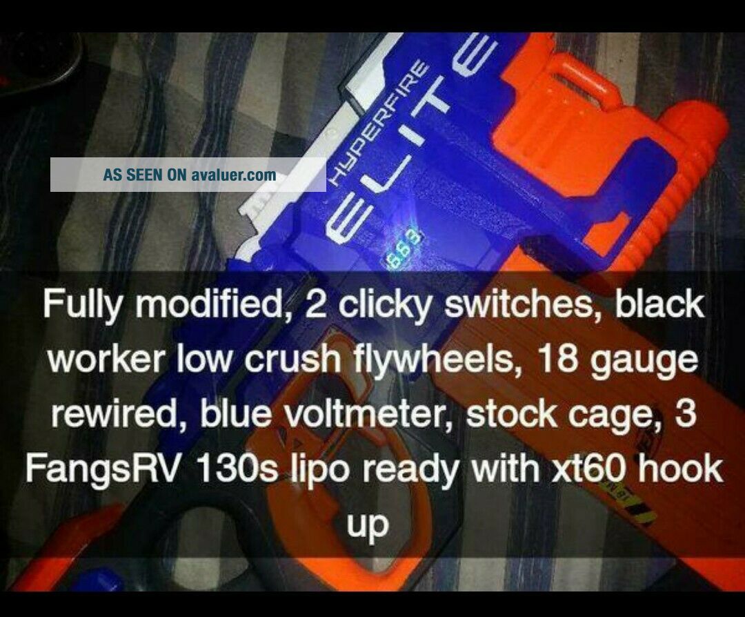 NERF N - Strike Elite 2s Hyperfire Fully Modified Blaster Dart Gun ...