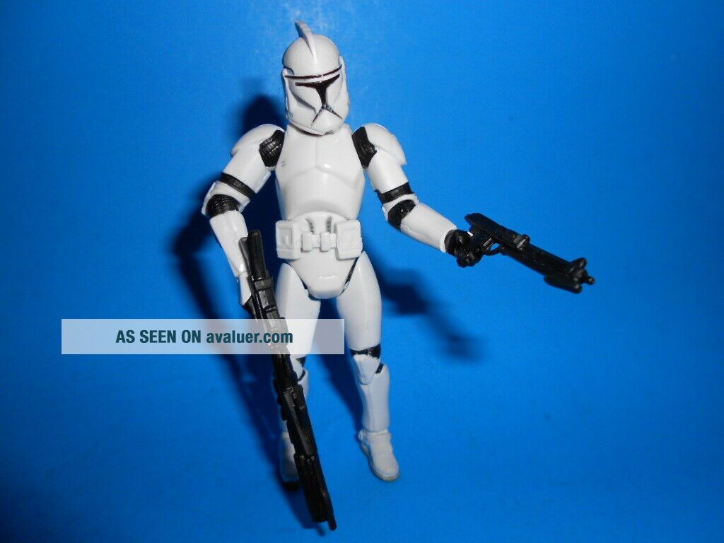 Star Wars 2007 Modern Style AOTC Clone Trooper Ink On Leg Heavy Blaster ...
