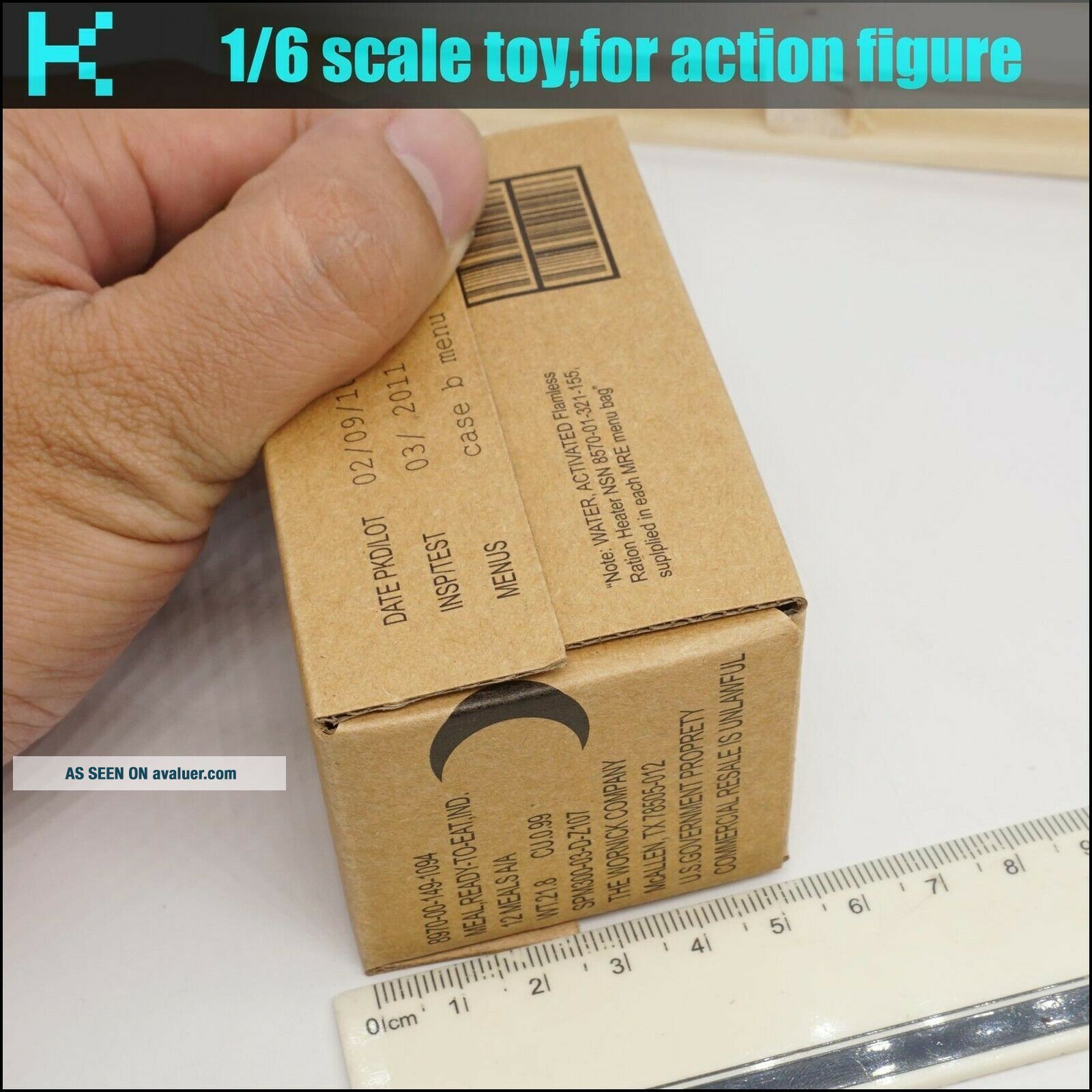 L02 - 64 1/6 Scale Action Figure Supplies Cardboard Box 6 & Lifting ...