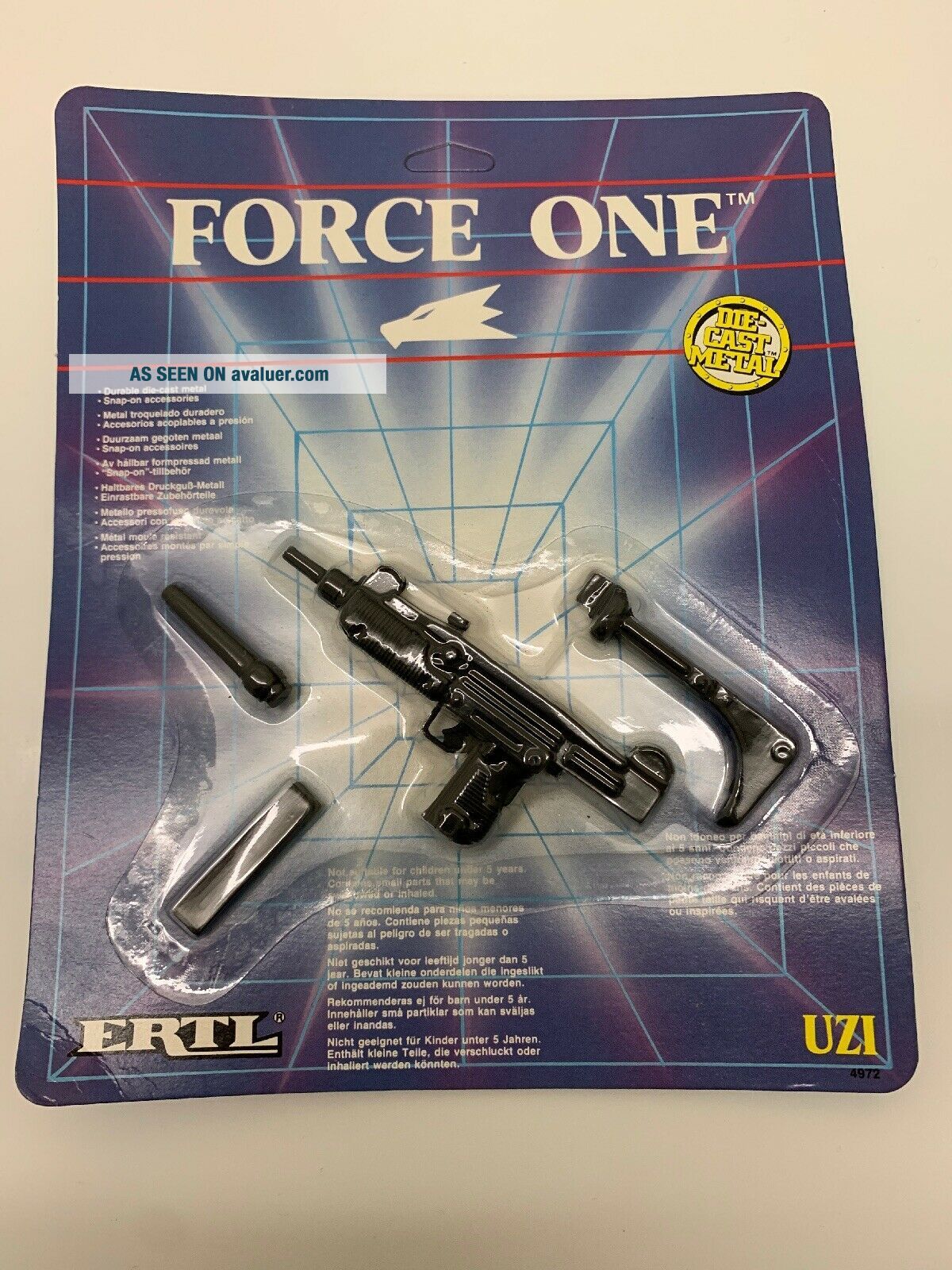 ERTL 1989 FORCE ONE UZI - MOC | #9292711