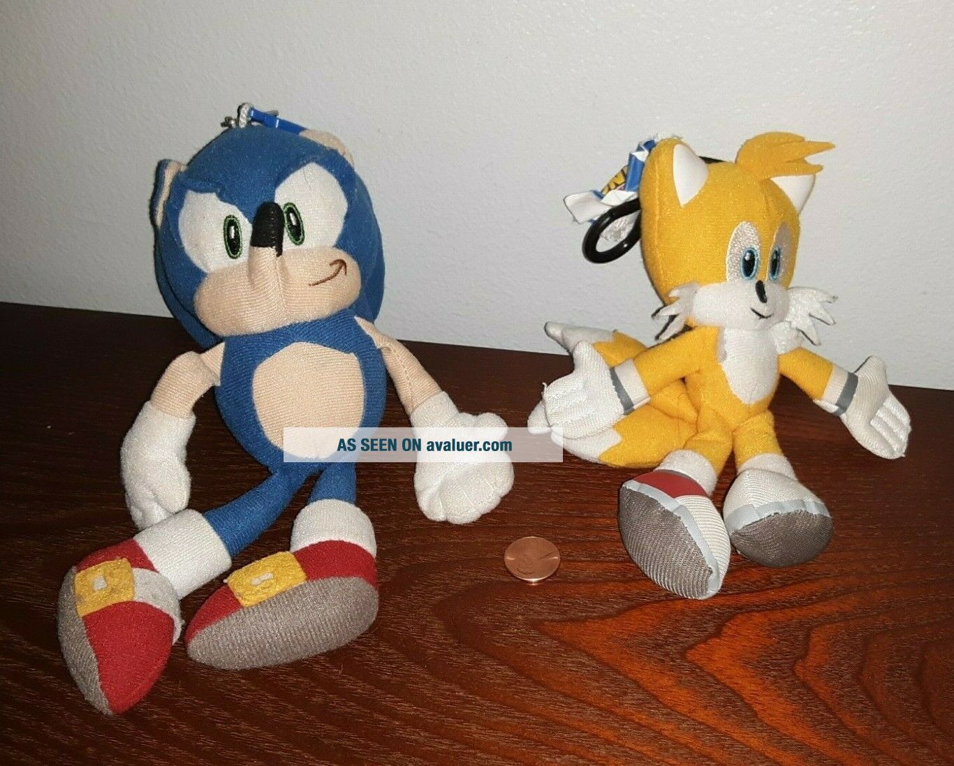 Rare Sega Sonic The Hedgehog & Tails Plush Stuffed Keychain Zipper ...