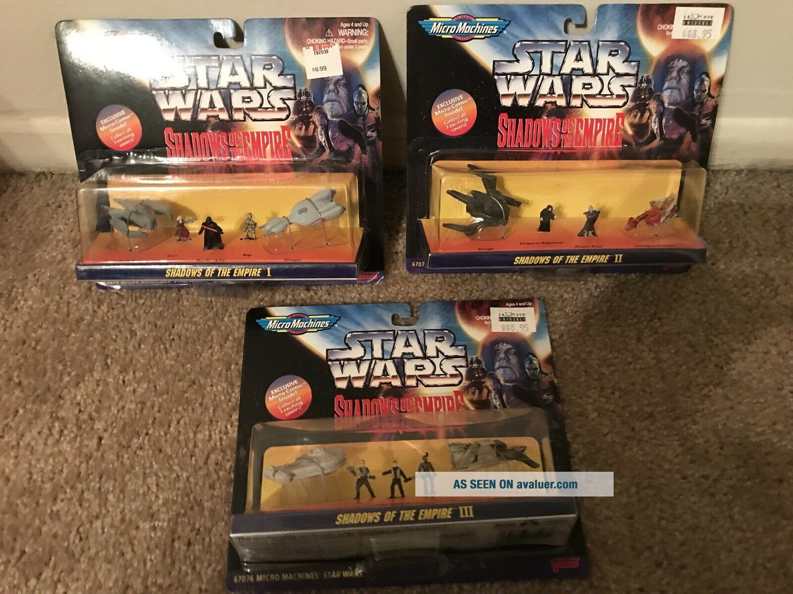 Complete Set Of (3) Galoob Micro Machines Star Wars Shadows Of The ...