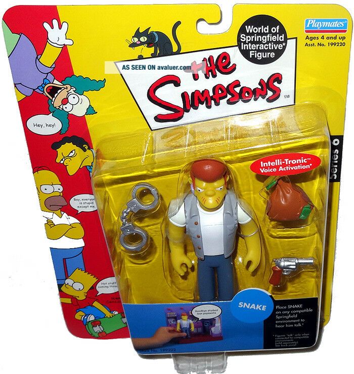 Simpsons Snake Action Figure WOS MOC Series 6 RARE Intelli - Tronic Toy ...