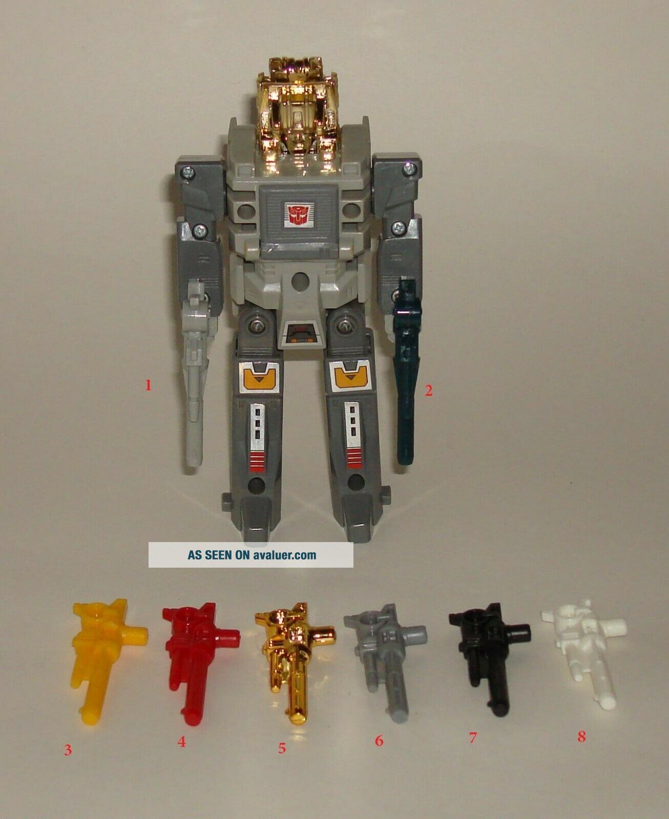 Transformers G1 Cerebros Brave Grand Transtector Laser Rifle Gun ...