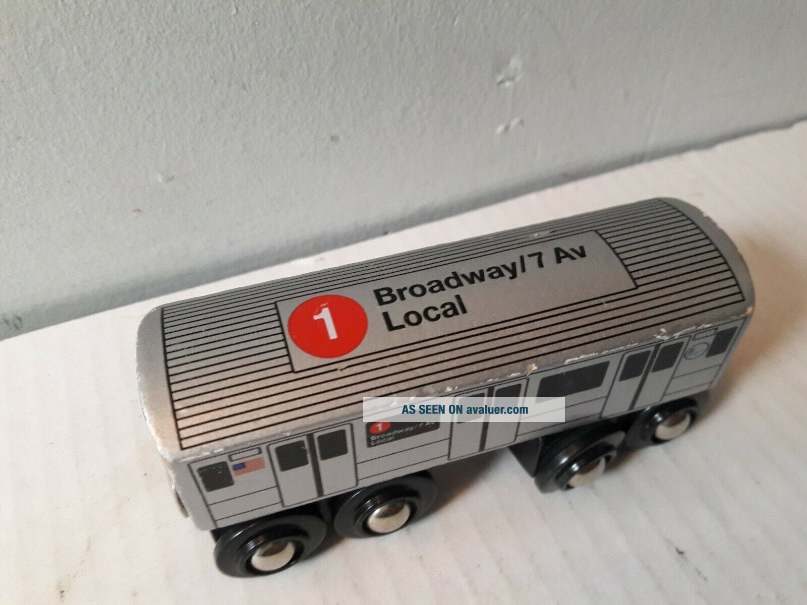 Munipals Wooden Subway Train Broadway 7 Av Local 1 W/ Thomas Railway ...