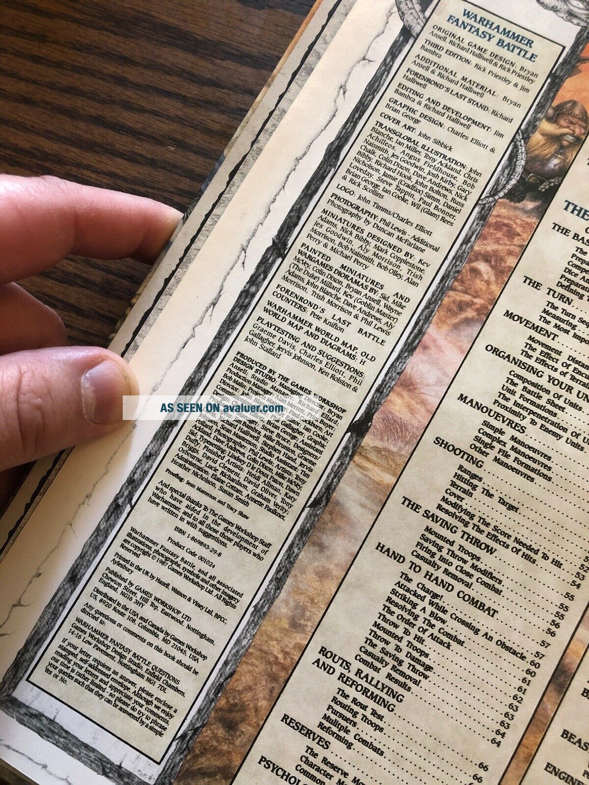 1987 Games Workshop Warhammer Fantasy Battle Tabletop Rule Book 3rd ...