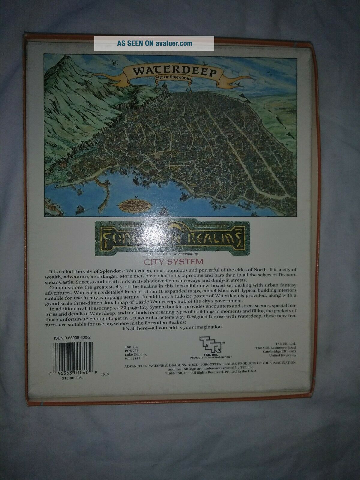 City System Boxed Set For Forgotten Realms And AD&D 2nd Edition | #9390106
