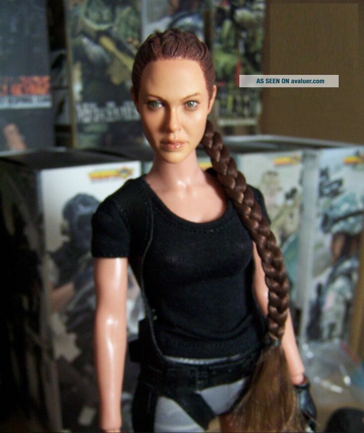 KUMIK Angelina Jolie Lara Croft 1/6 Head Sculpt For Hot Toy Phicen SHIP ...