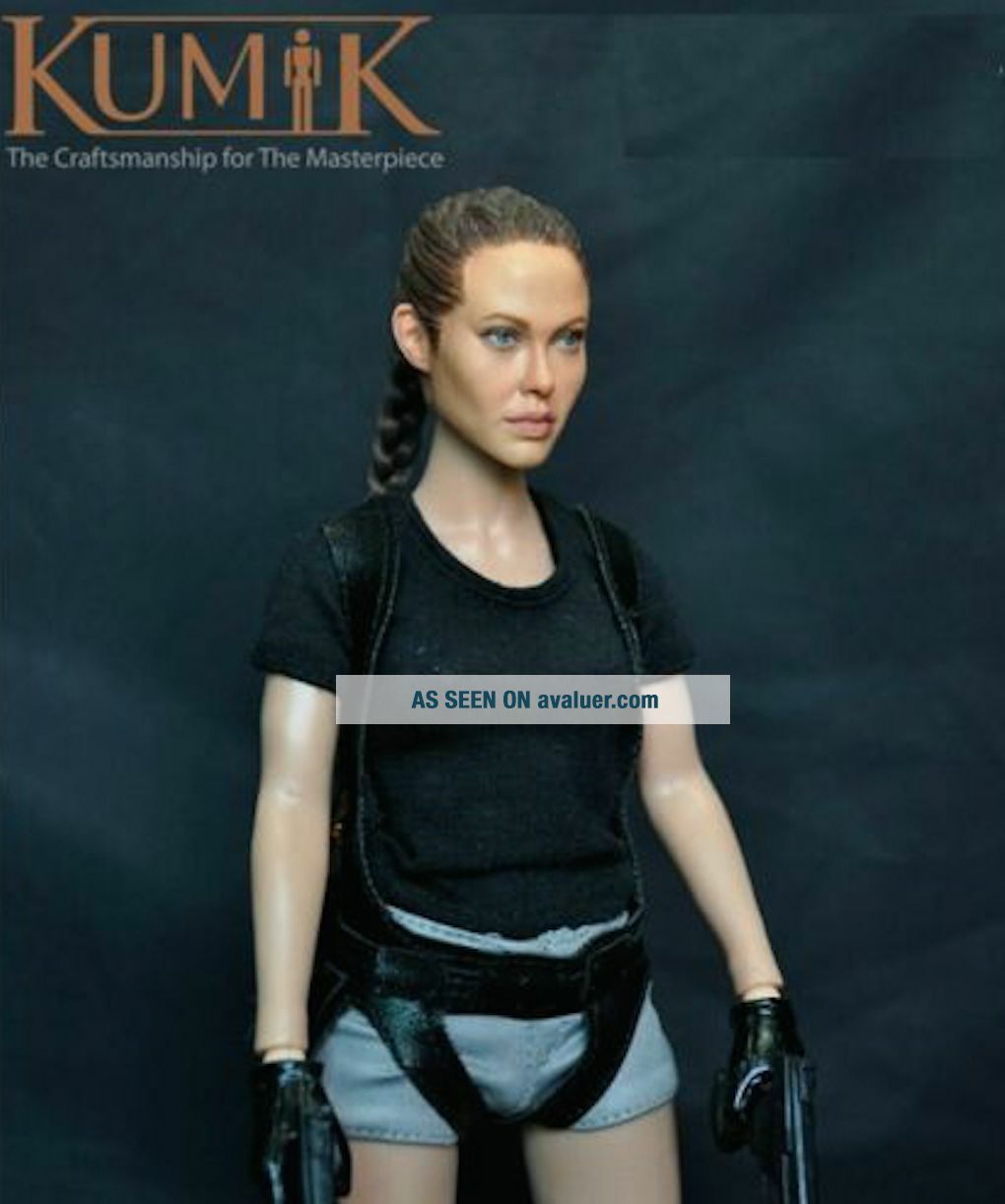 KUMIK Angelina Jolie Lara Croft 1/6 Head Sculpt For Hot Toy Phicen SHIP ...