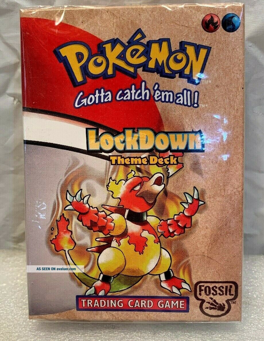 NIB Pokemon 1999 Factory Fossil LOCKDOWN Theme Deck Trading Card Game ...